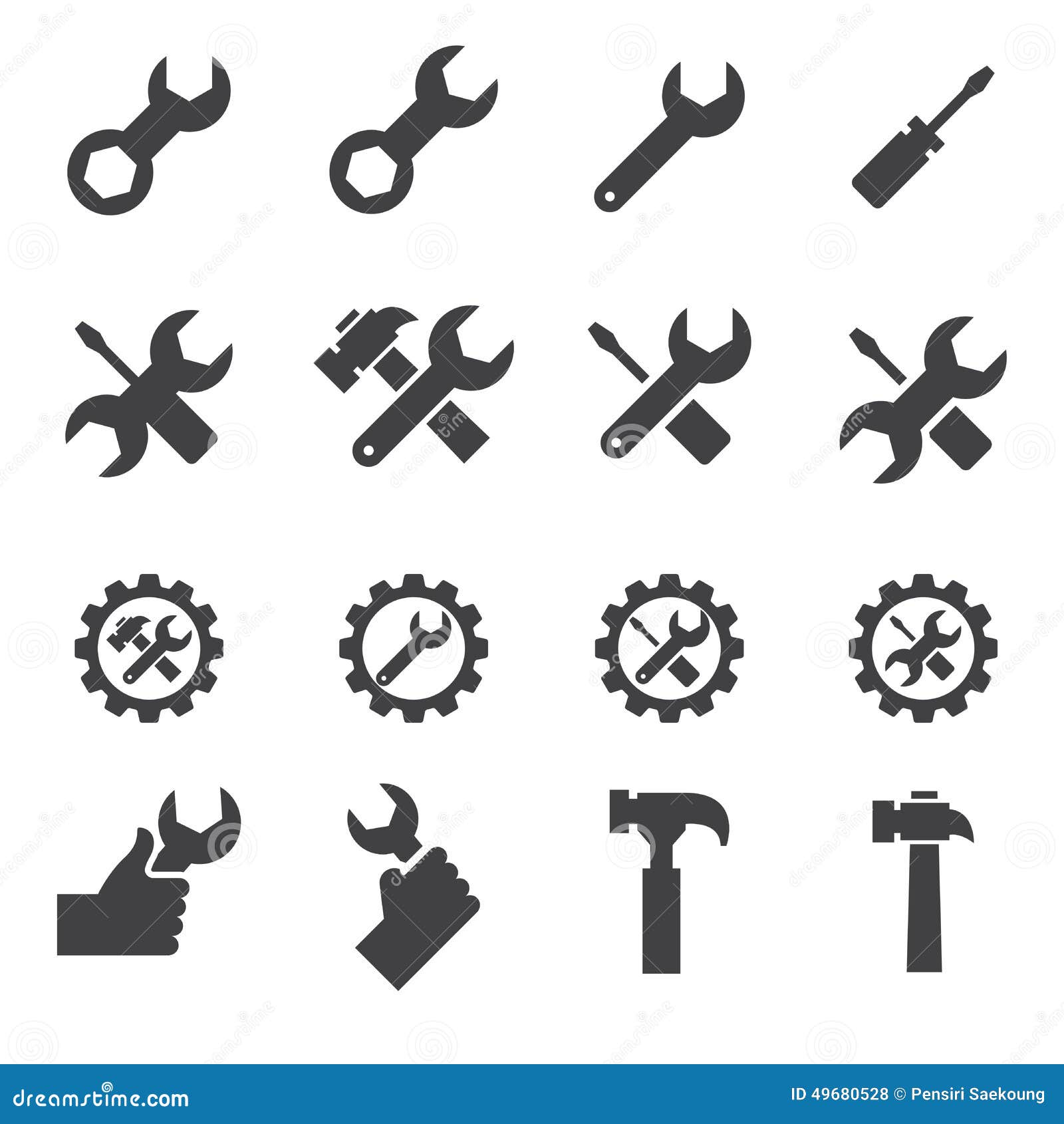 Tool and repair icon stock vector. Illustration of button - 49680528