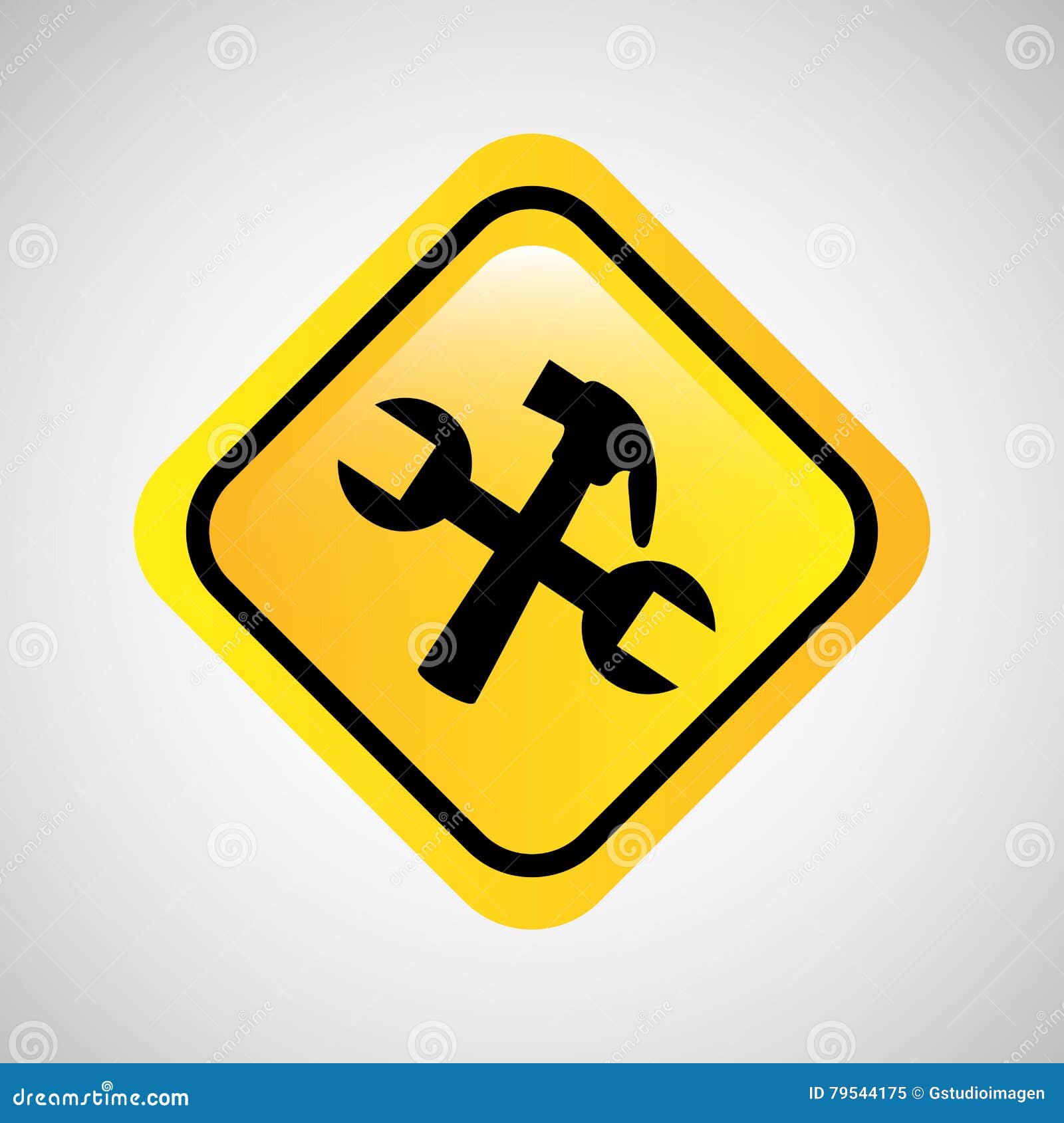 Tool Repair Support Sign Icon Graphic Stock Illustration - Illustration ...