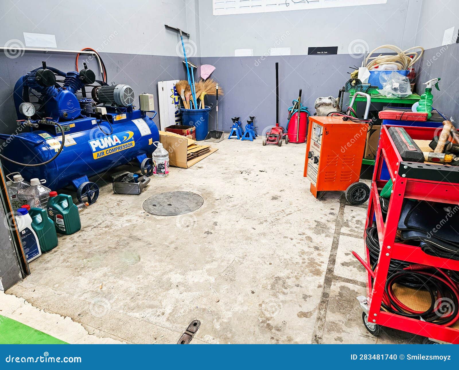 Tool Room with with Tools at Station Stock Photo - Image of bench ...