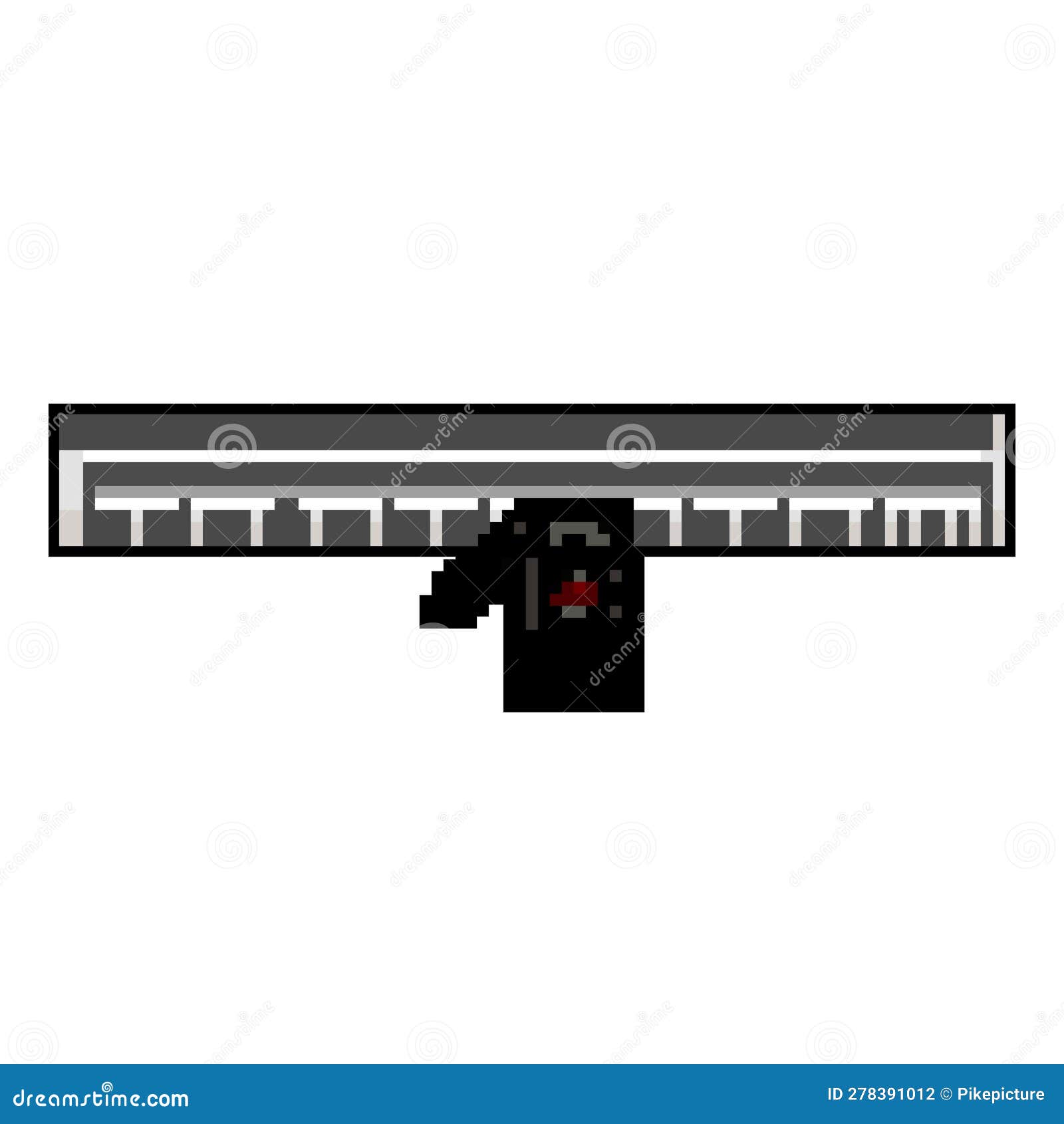 Tool Ruler Builder Game Pixel Art Vector Illustration Stock Vector ...