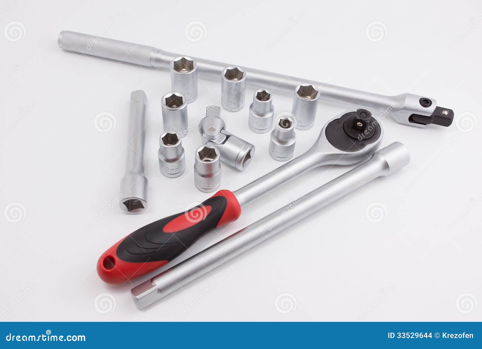 Tool Set for Car on White Background Stock Photo - Image of auto ...