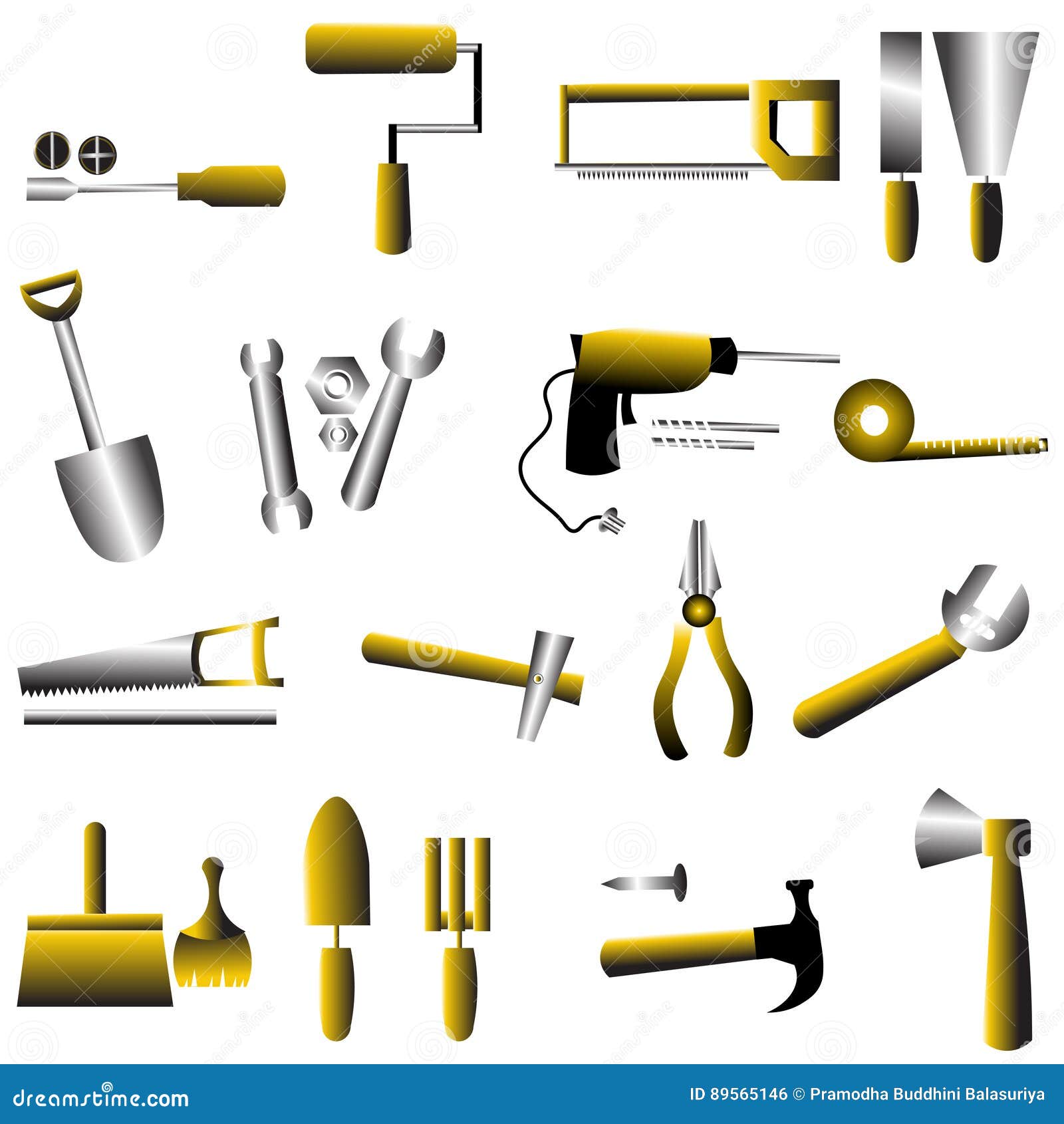Tool set icon stock vector. Illustration of background - 89565146