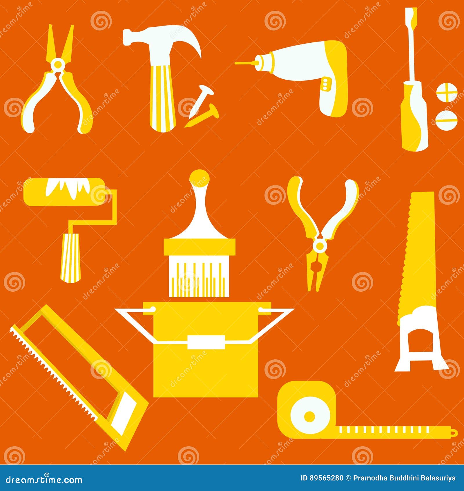 Tool set icon stock vector. Illustration of gear, headwear - 89565280