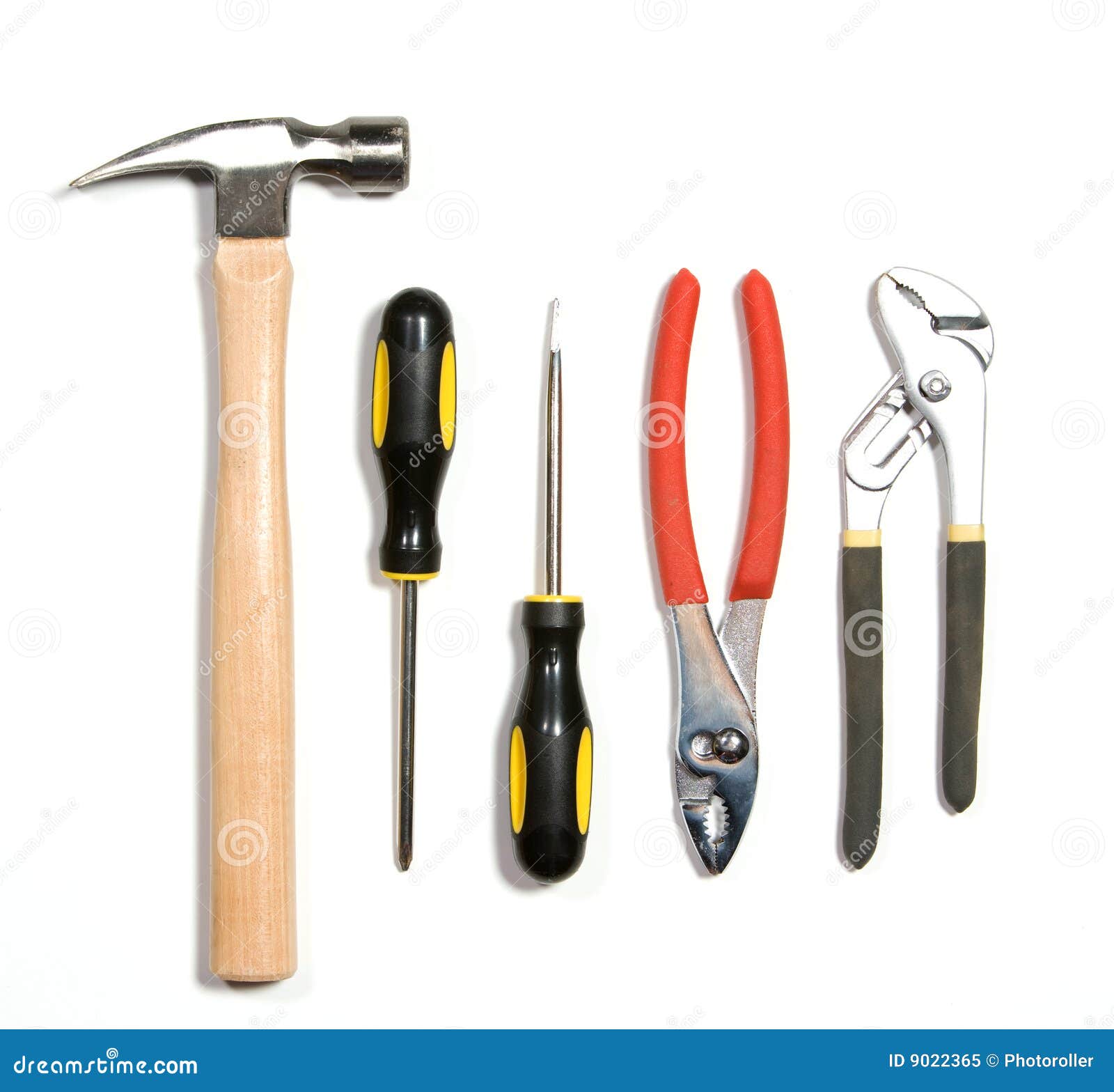 Tool set isolated on white stock image. Image of adjustable - 9022365