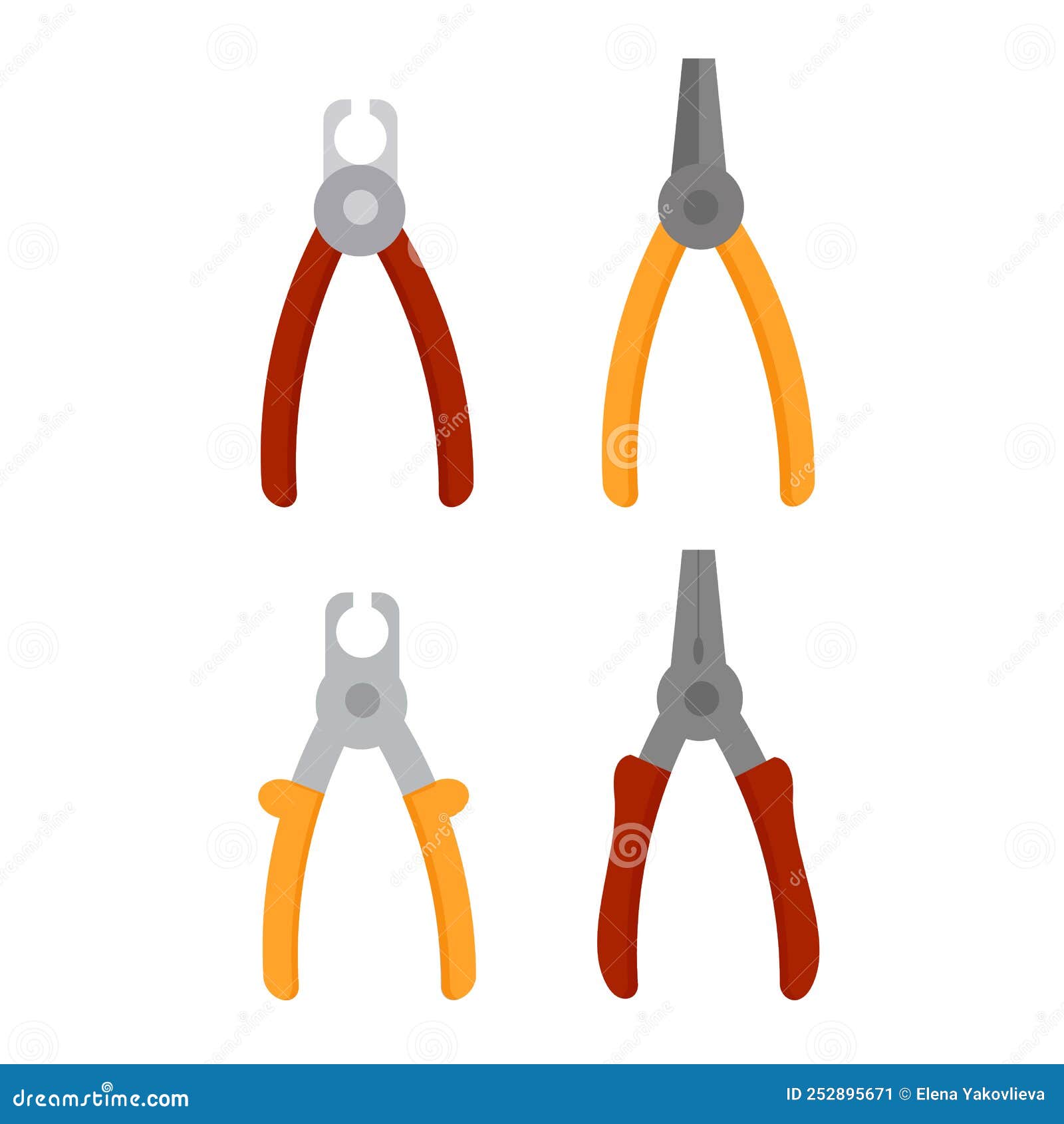Tool Set Pliers. Vector Illustration Stock Vector - Illustration of ...