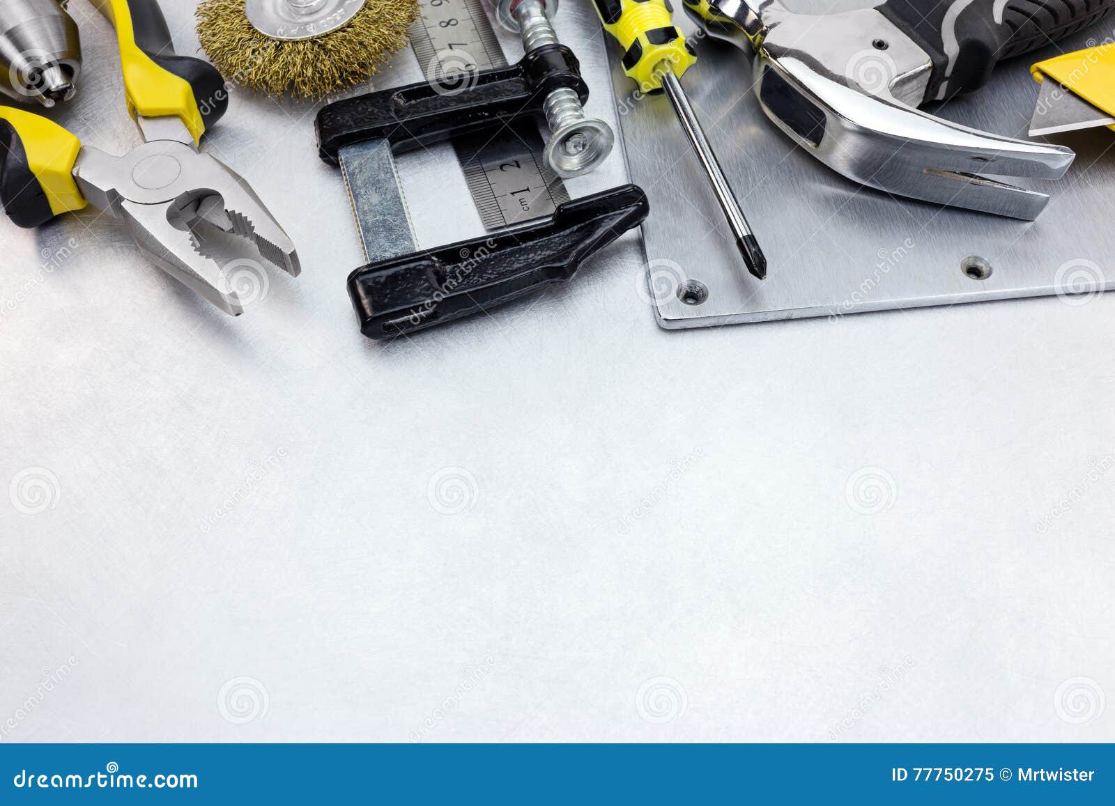 Tool Set of Various Instruments for House Renovation and Hand Work on ...