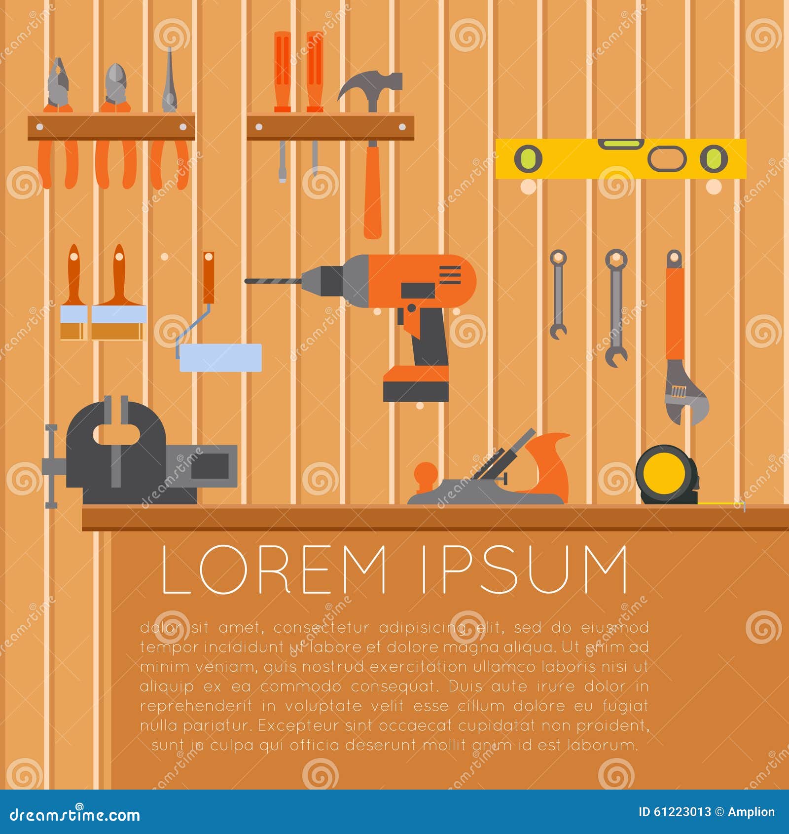 Tool shed banner1 stock vector. Illustration of construction - 61223013