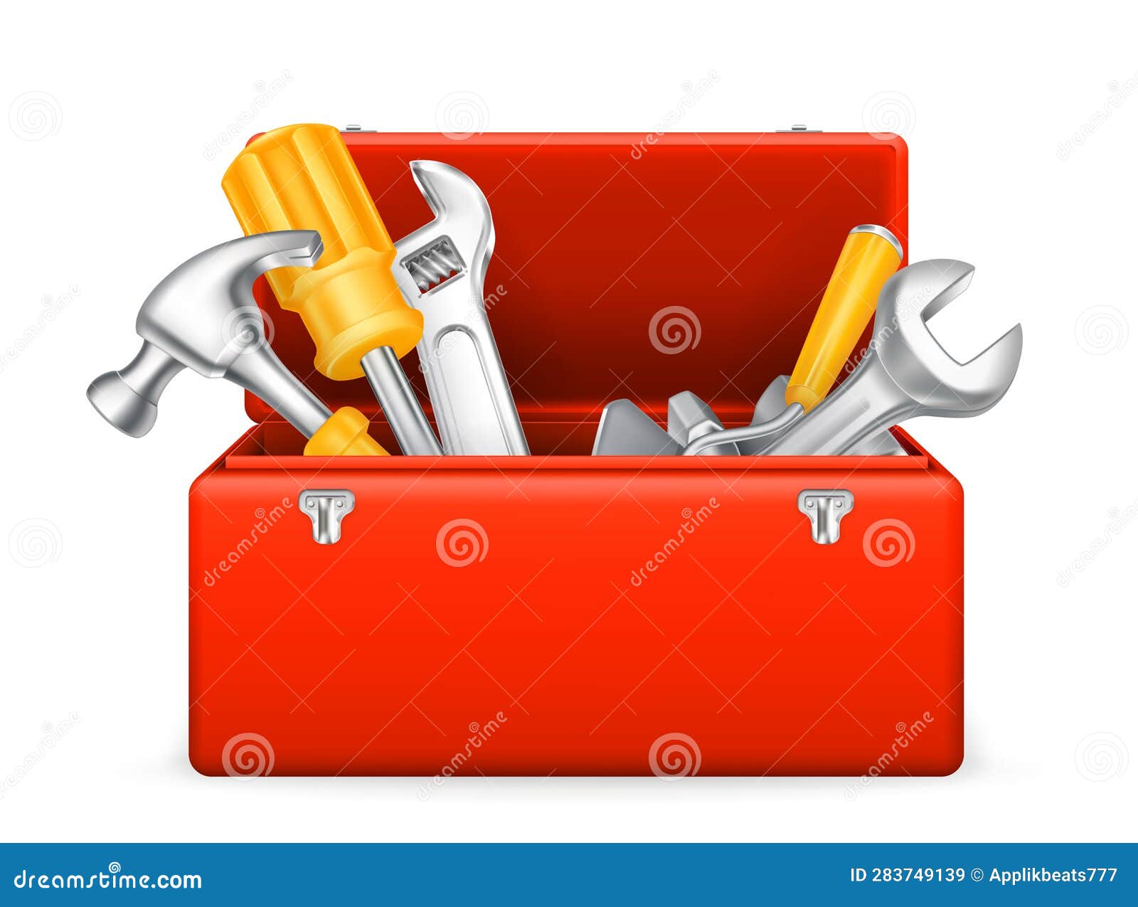 Tool Shed, Tool Kit, Tool Box, Set of Wrenches, Vector Icon Stock ...