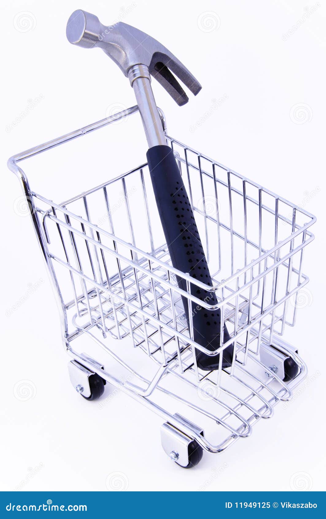 Tool in shopping cart stock image. Image of wheel, white - 11949125