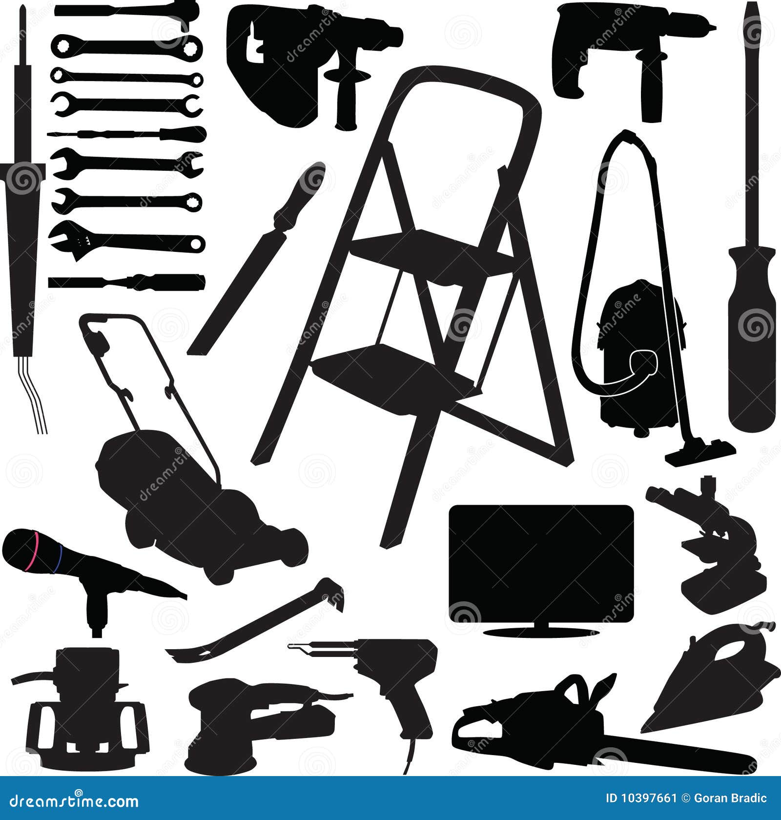 Tool silhouette vector stock vector. Illustration of screwdriver - 10397661