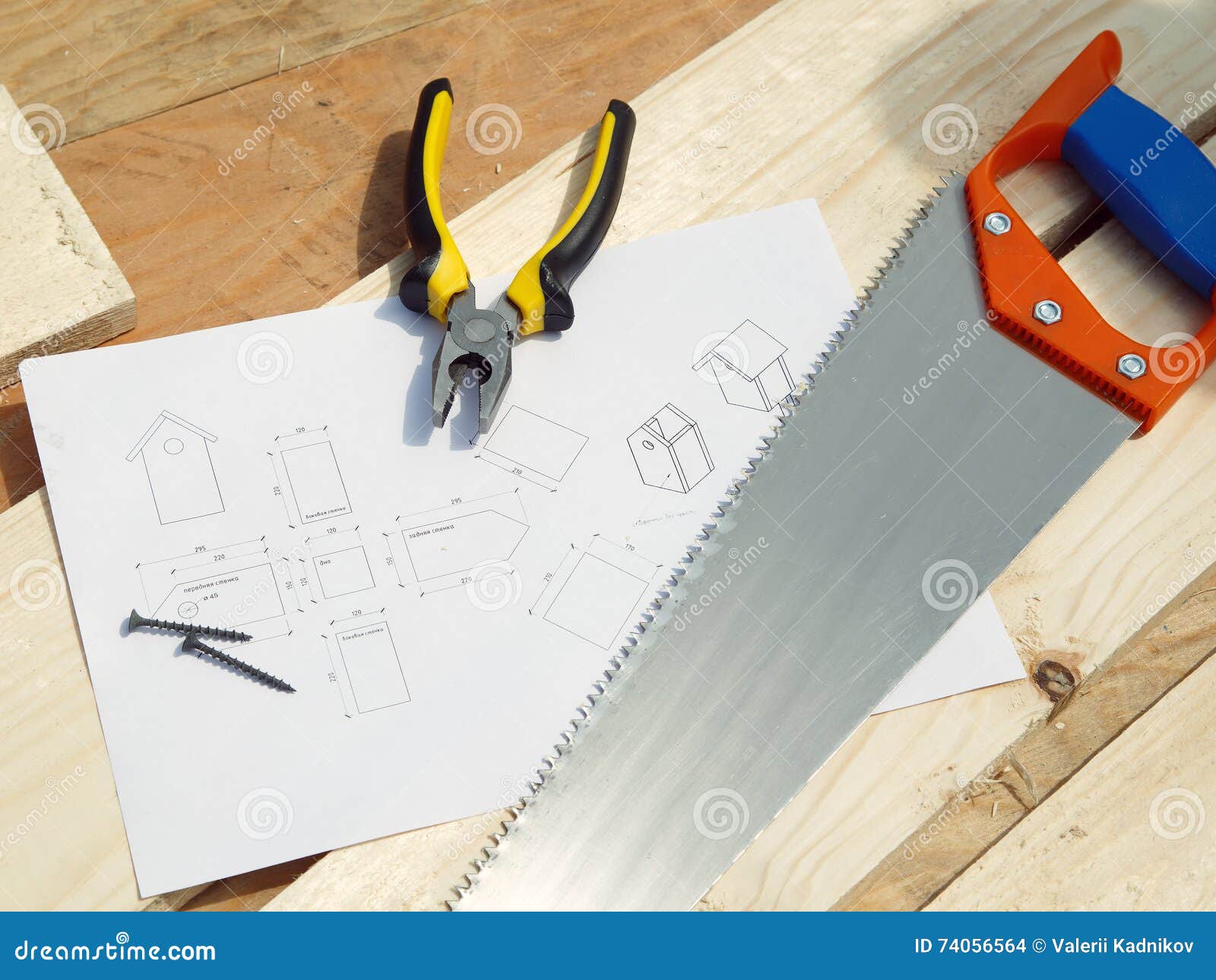 The Tool for Starling House Construction Stock Photo - Image of ...