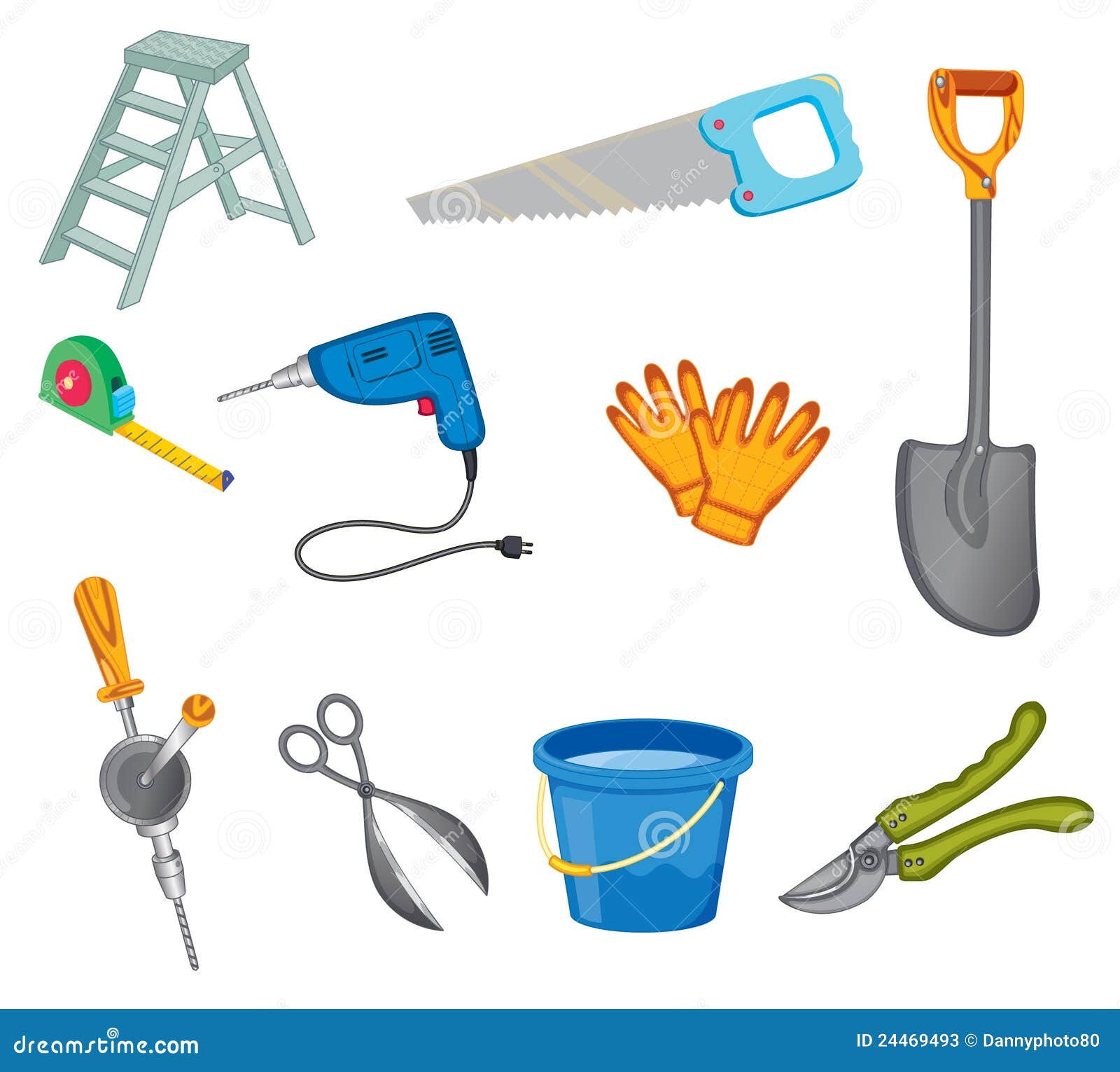 Tool time stock vector. Illustration of collection, isolated - 24469493