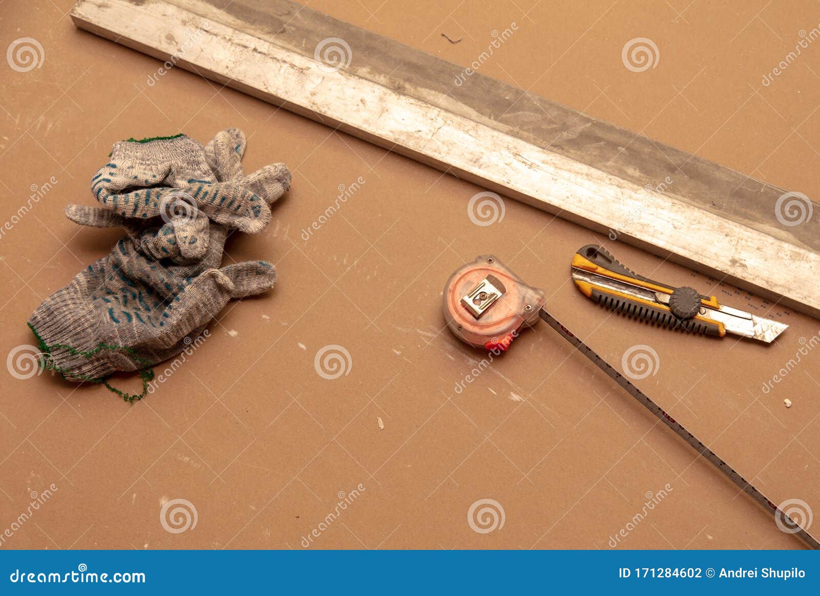 Tool To Repair the Walls in the Room Stock Photo - Image of garage ...