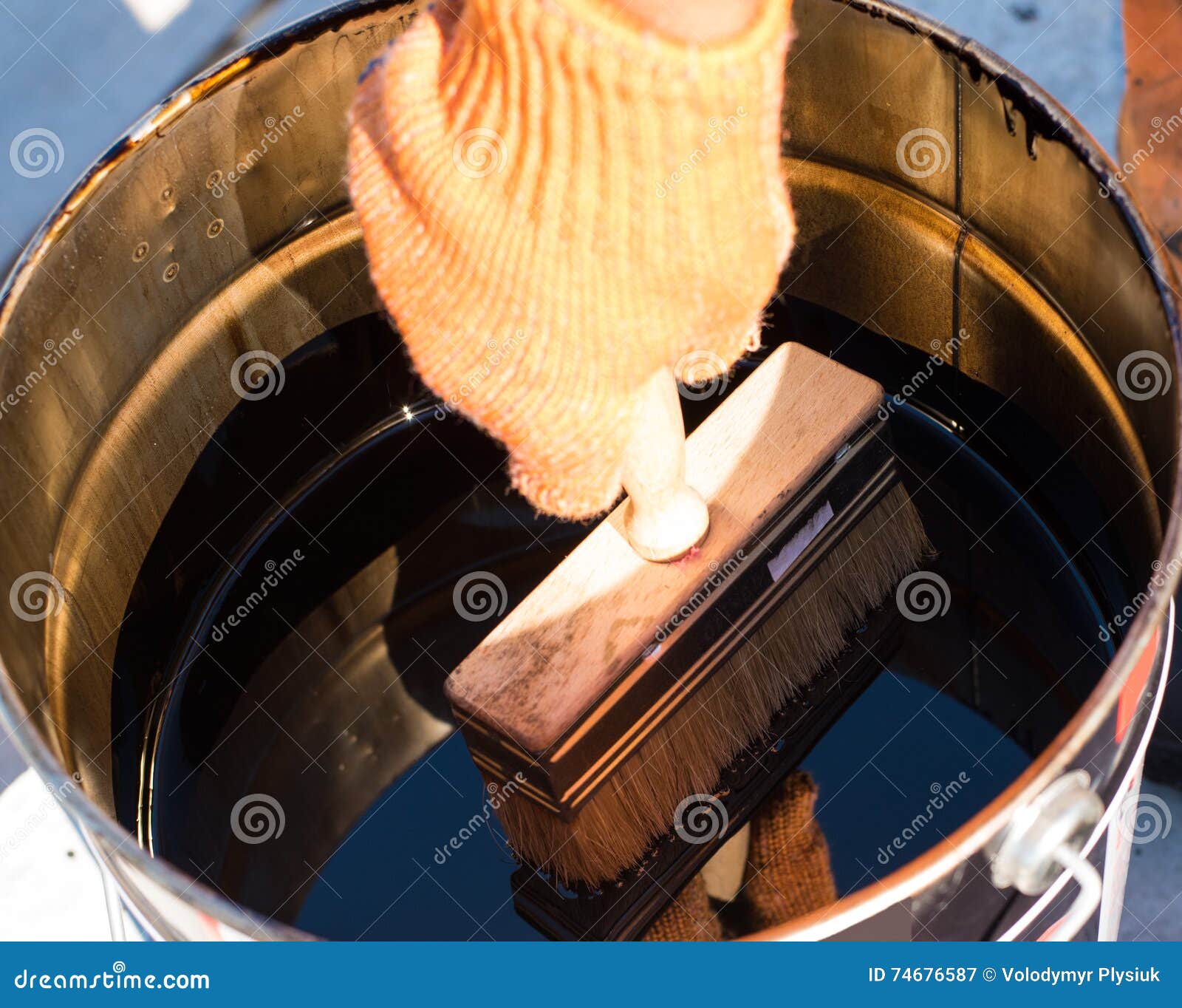 Tool for waterproofing stock image. Image of equipment - 74676587