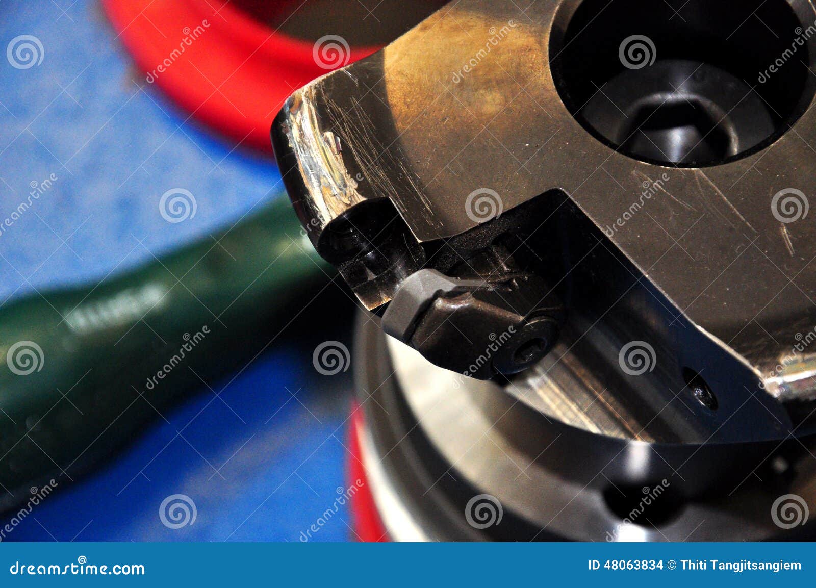 Tool wear stock photo. Image of check, measurement, lathe - 48063834