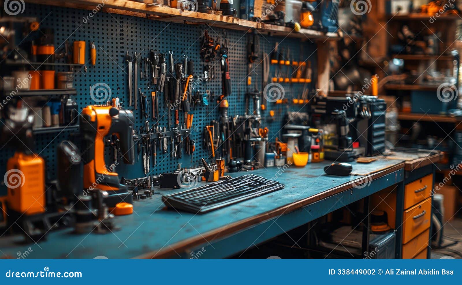A Workbench Filled With Samples And Designs Royalty-Free Stock Image ...