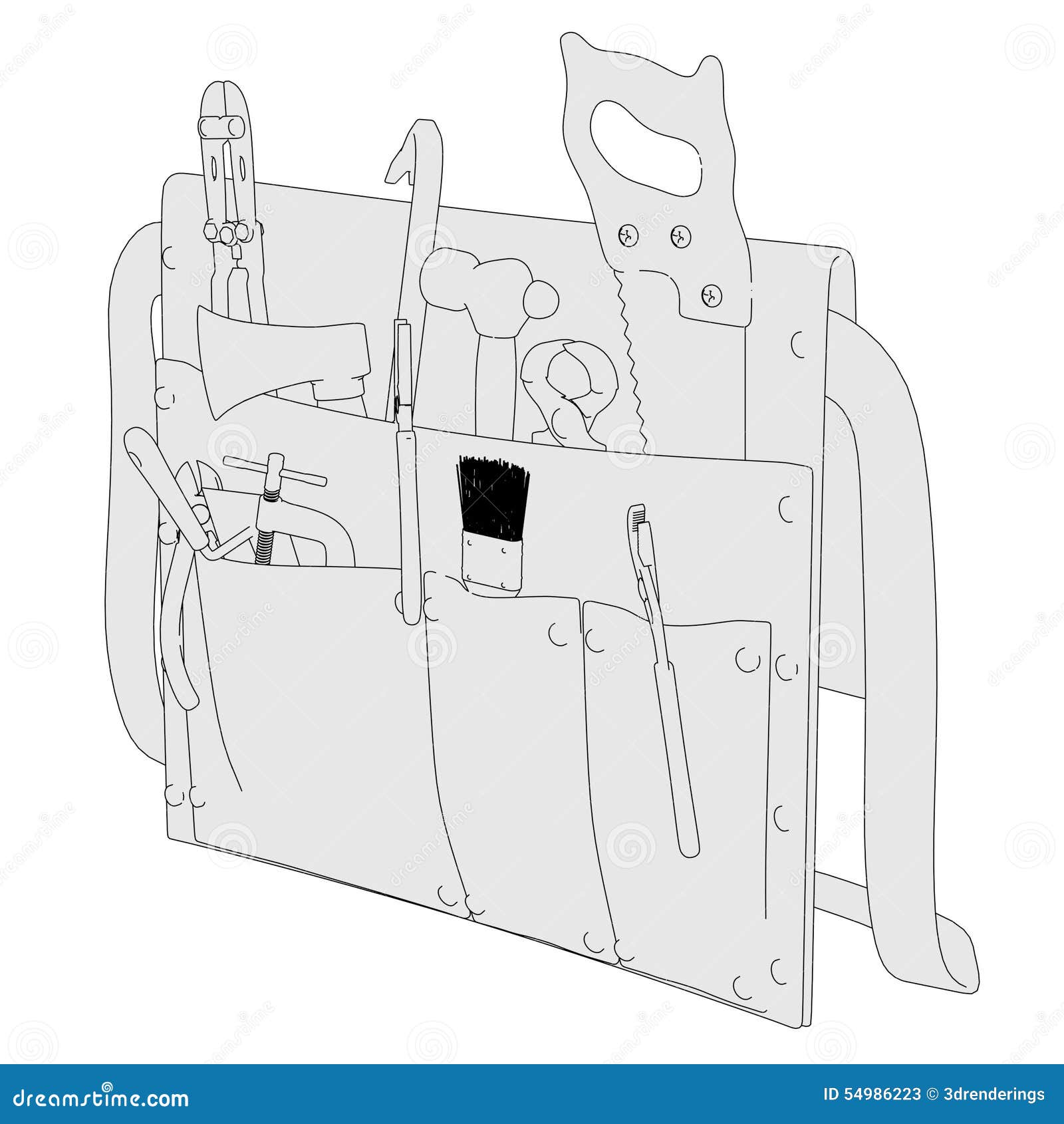 Toolbag stock illustration. Illustration of construction - 54986223