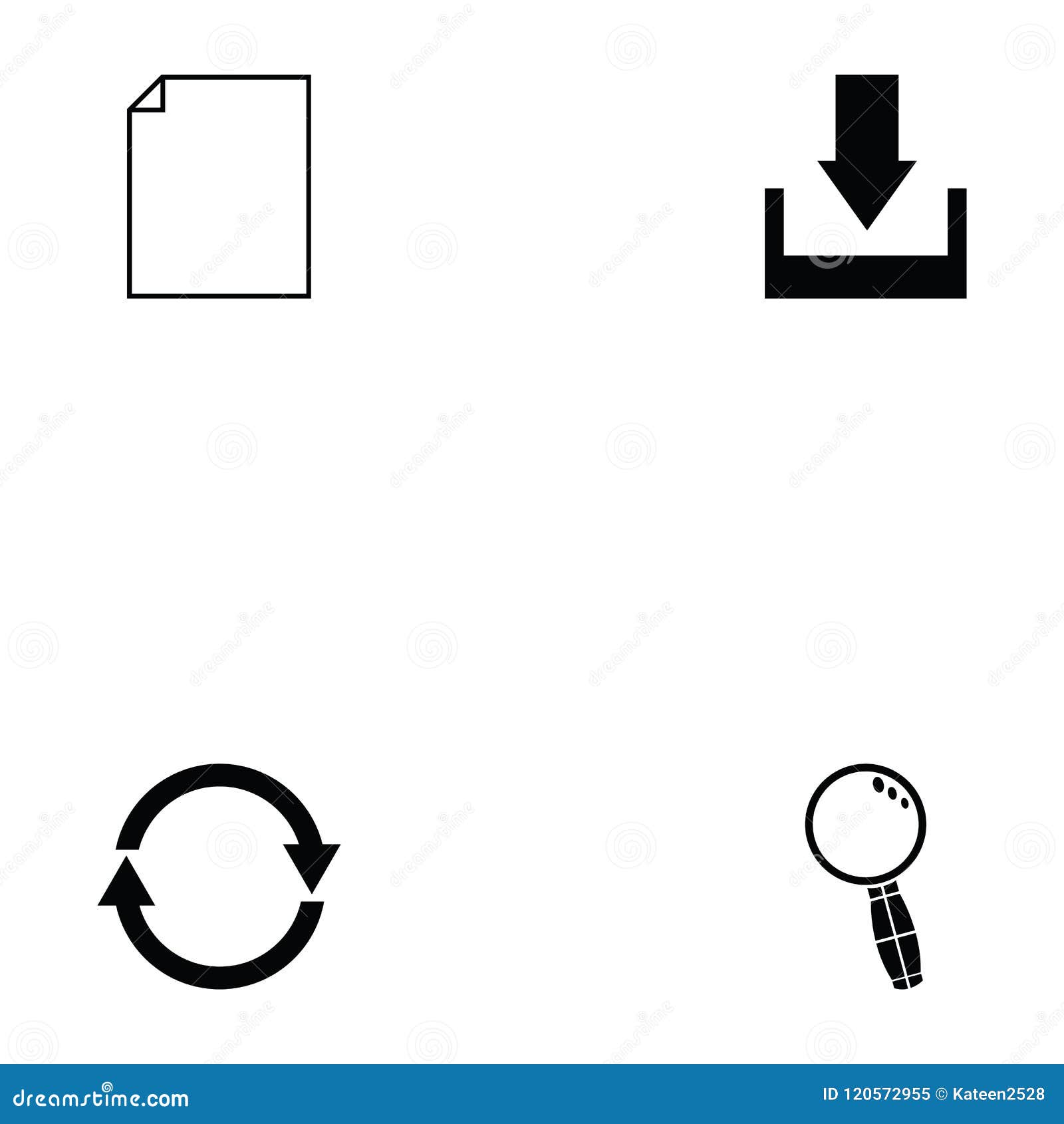 Toolbar icon set stock vector. Illustration of setting - 120572955