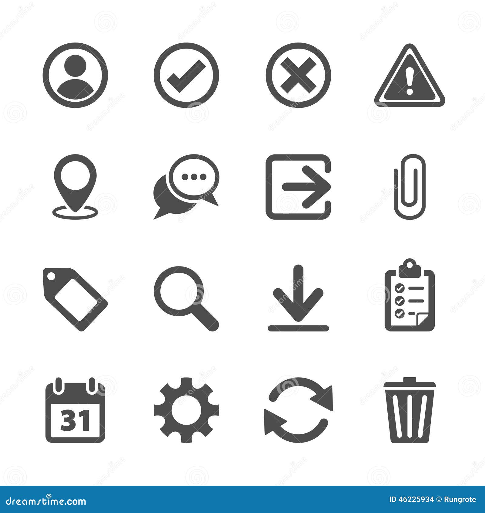 Toolbar Icon Set, Vector Eps10 Stock Vector - Illustration of chat ...