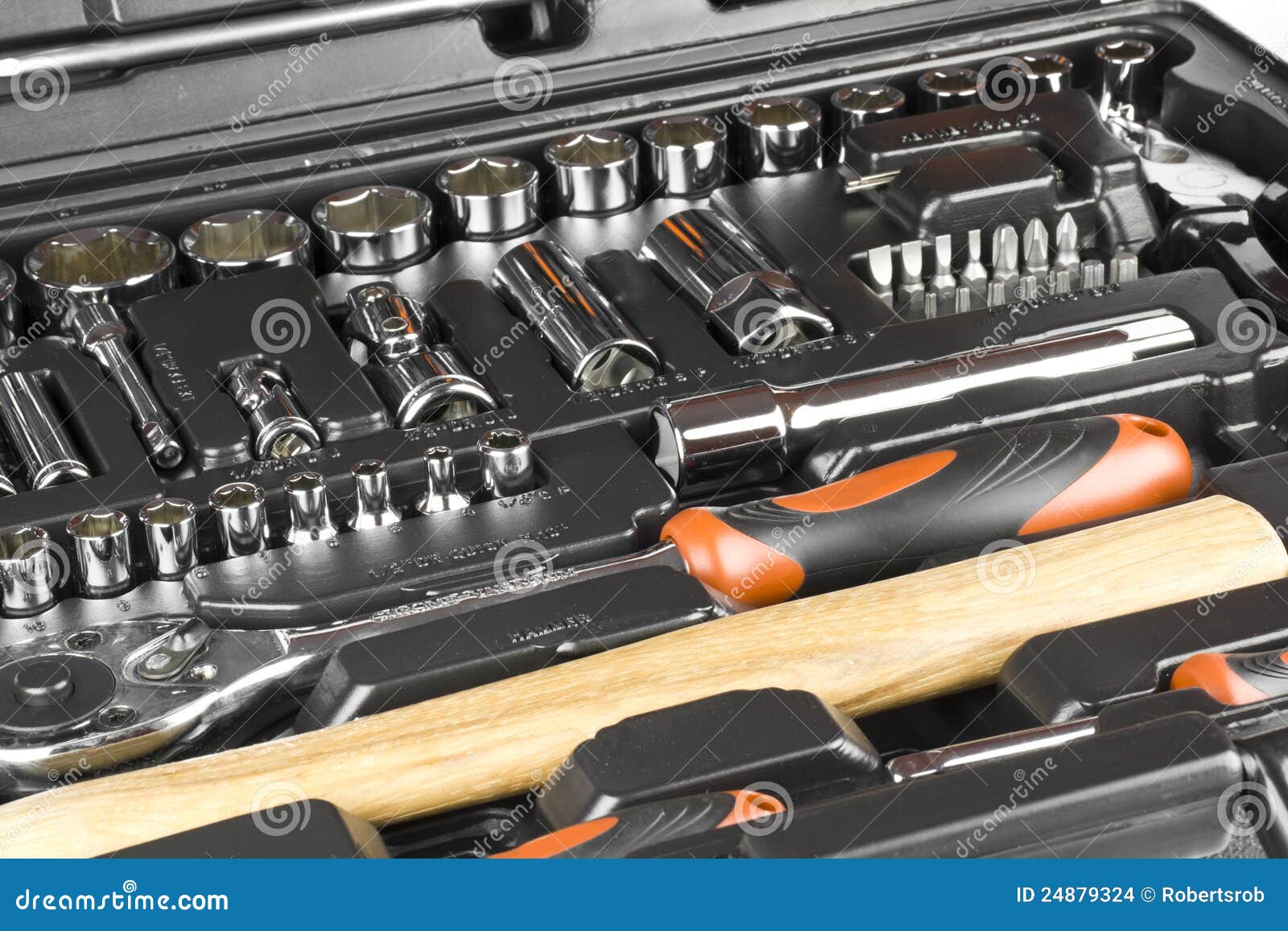 Toolbox stock photo. Image of steel, iron, socket, metric - 24879324