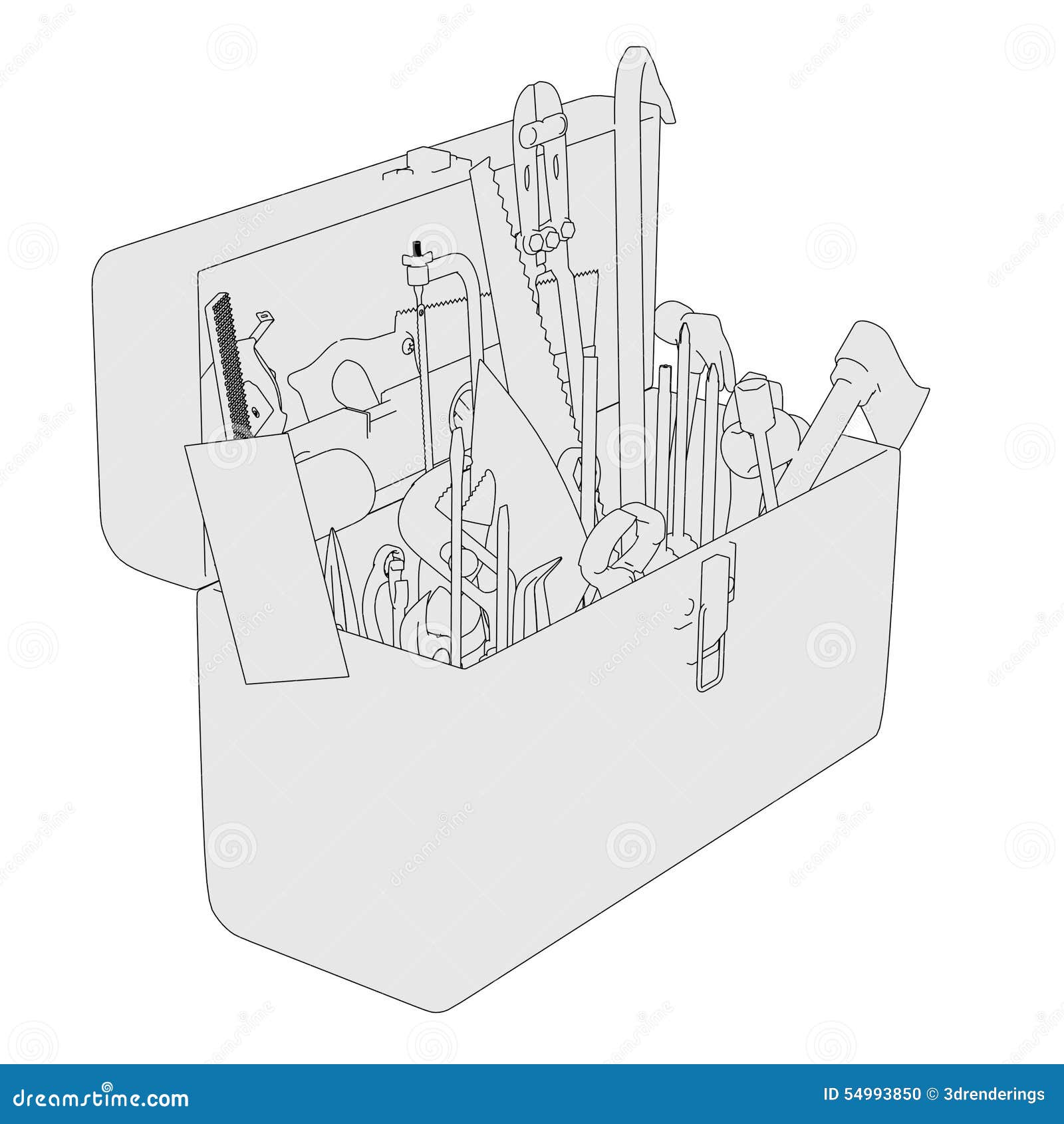 Toolbox stock illustration. Illustration of industrial - 54993850