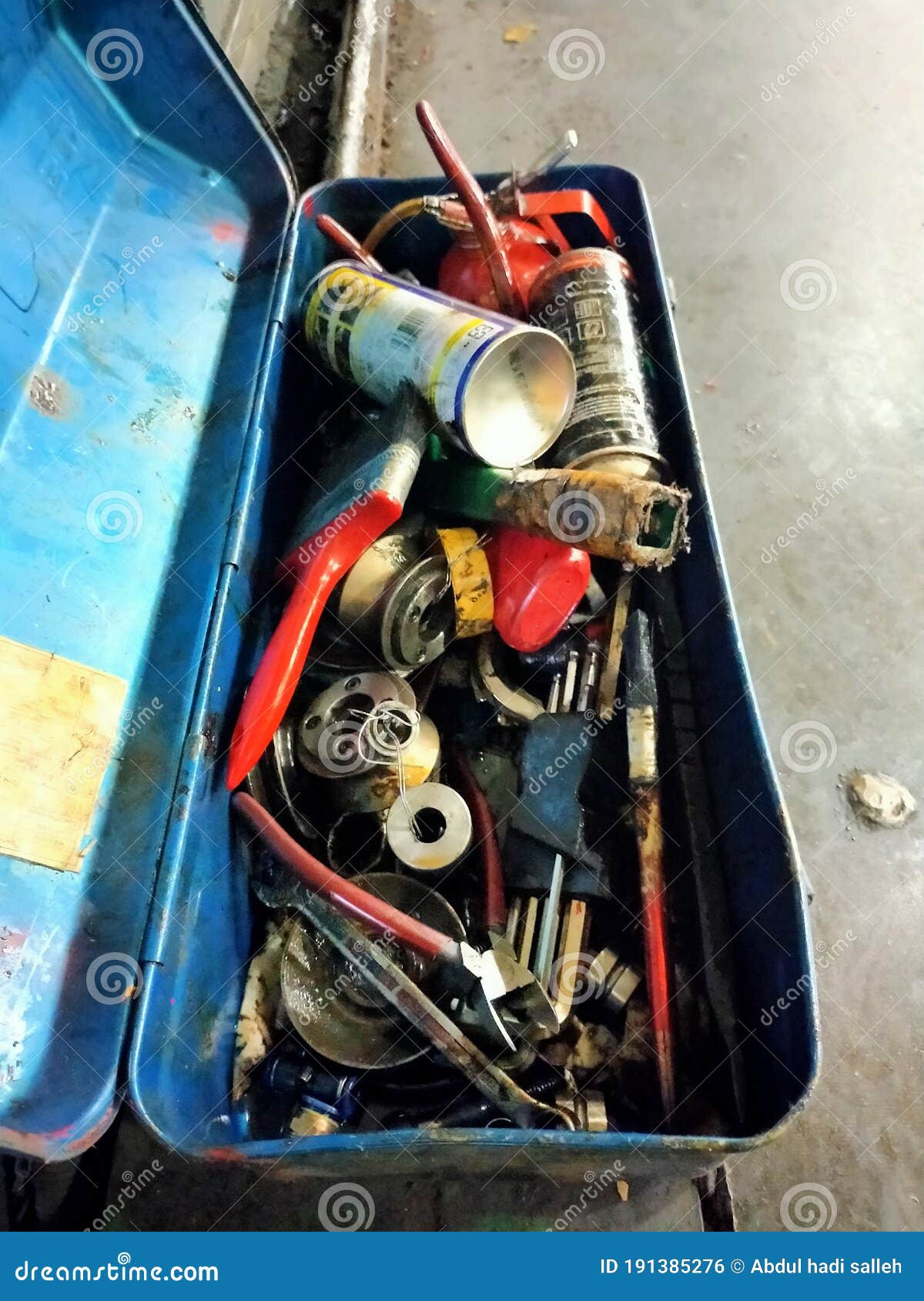 Toolbox with Different Worktools, Toolset with Interior Compartments To ...