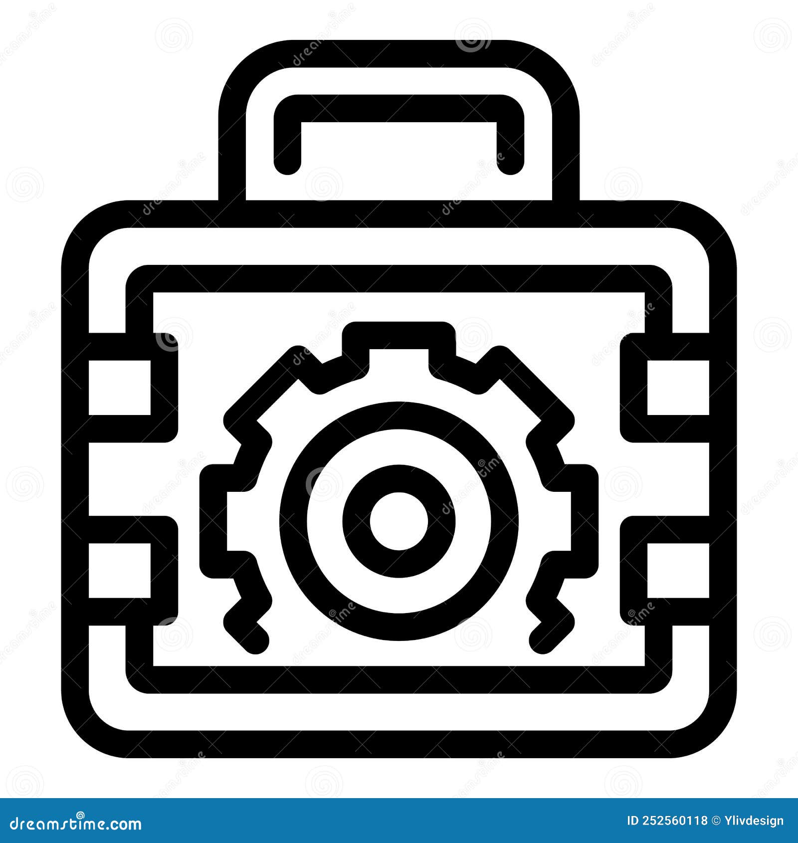 Toolbox Equipment Icon Outline Vector. Tool Box Stock Illustration ...