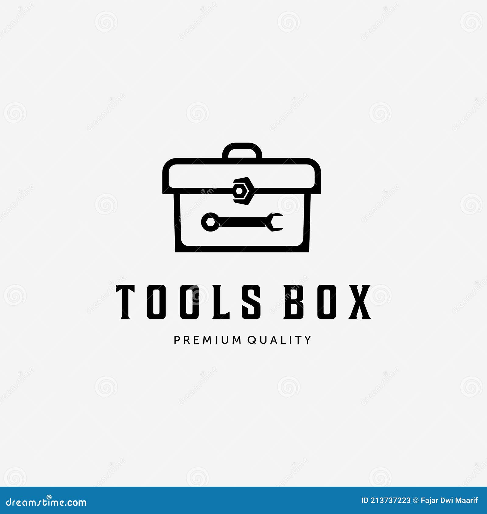 Toolbox Equipment Logo, Illustration Line Art Of Wrench Spanner Box ...