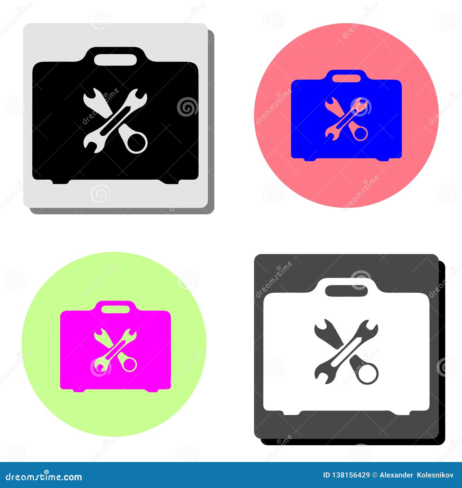 Toolbox. flat vector icon stock illustration. Illustration of toolbox ...