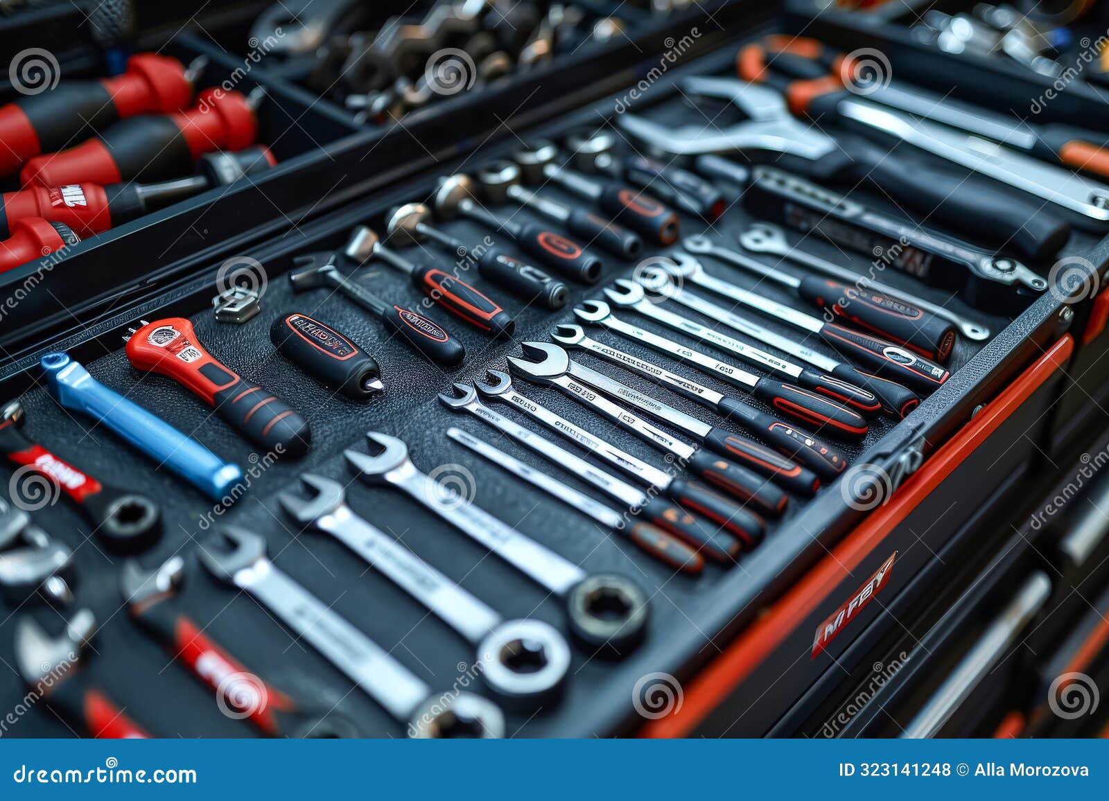 A Toolbox Full of Tools Including Wrenches, Pliers, and Screwdrivers ...