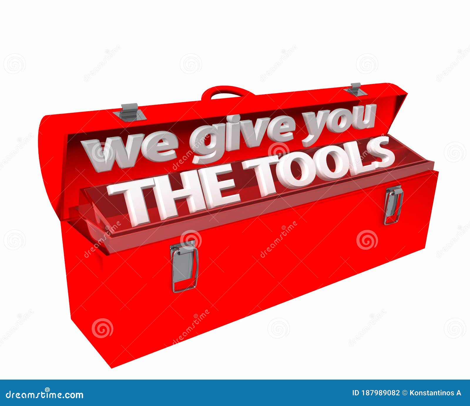 Toolbox we Give the Tools Red Stock Photo - Image of international ...