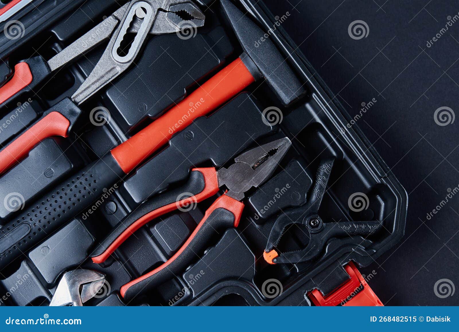 Toolbox with Hand Instruments for Repair and Maintenance, Close Up ...