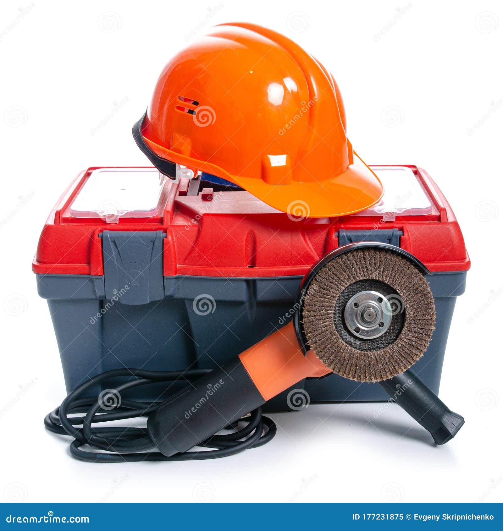 Toolbox, Helmet, Building Tools Stock Image - Image of isolated ...