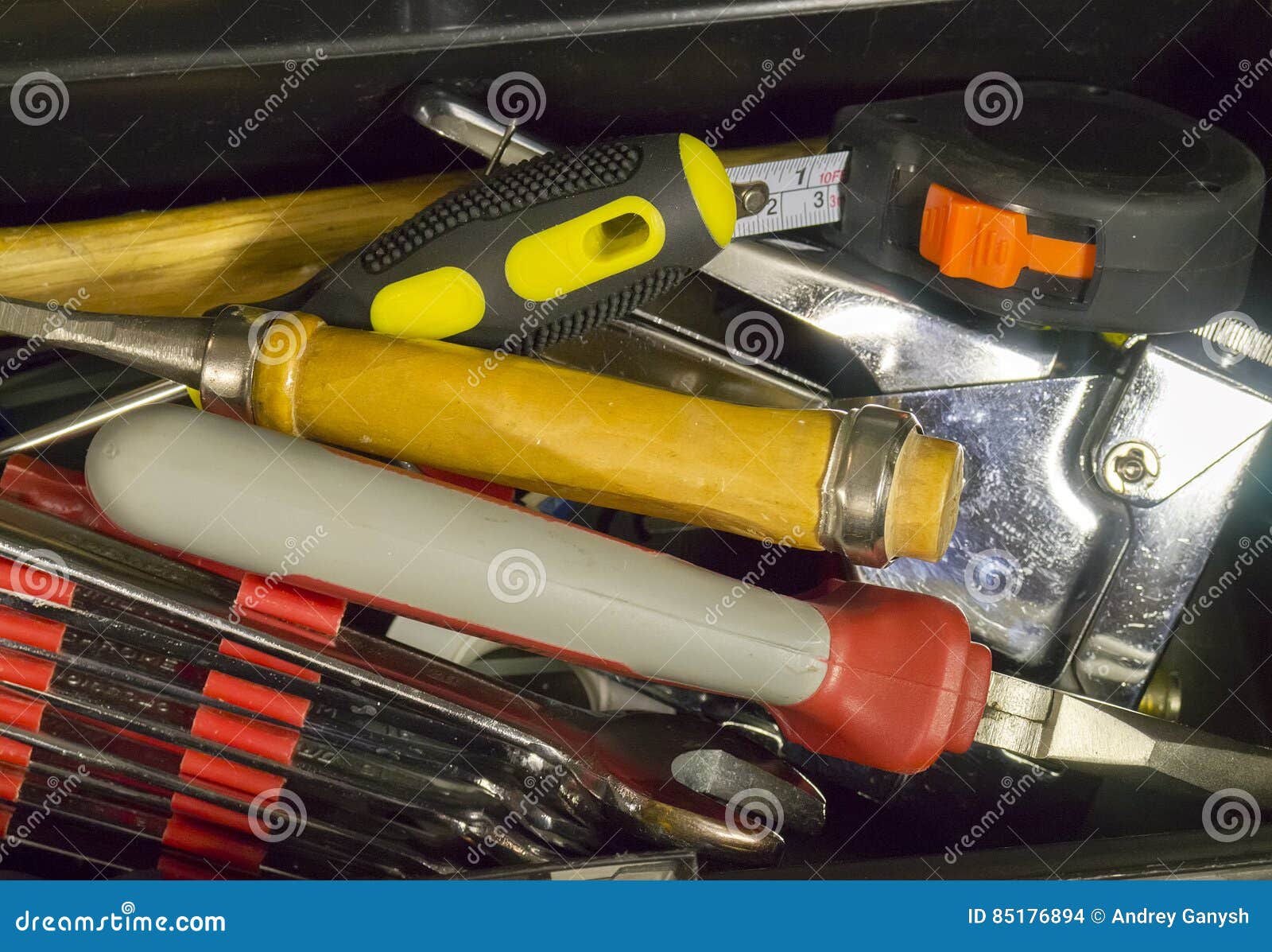 Toolbox with Household Tools Closeup Stock Photo - Image of pliers ...