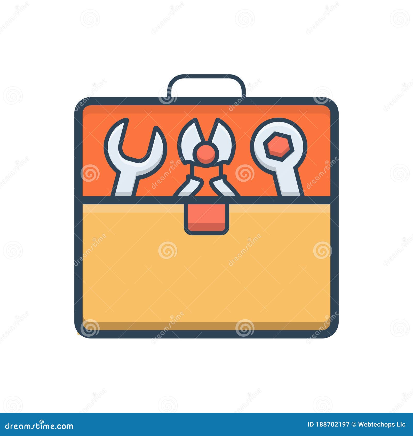 Color Illustration Icon for Toolbox, Tool and Box Stock Illustration ...