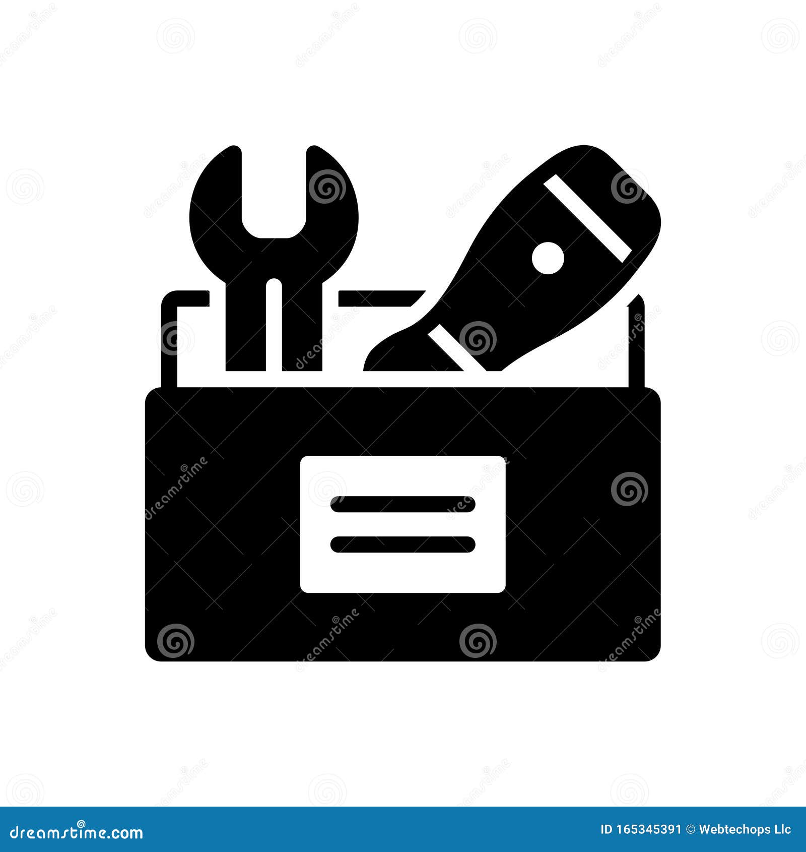 Black Solid Icon for Toolbox, Calibrating and Mechanic Stock Vector ...