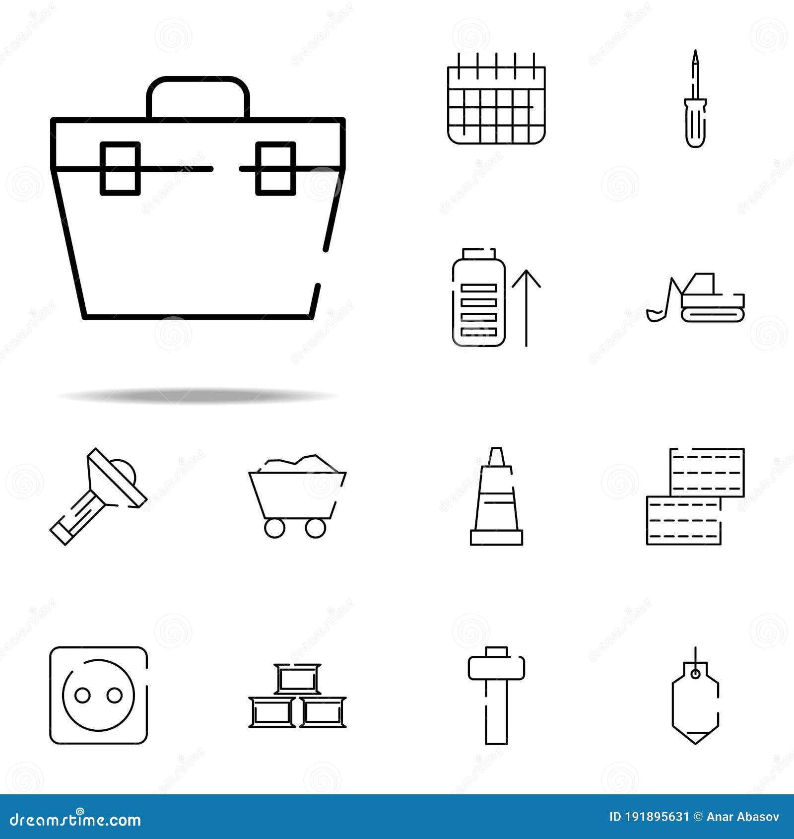 Toolbox Icon. Construction Icons Universal Set for Web and Mobile Stock ...