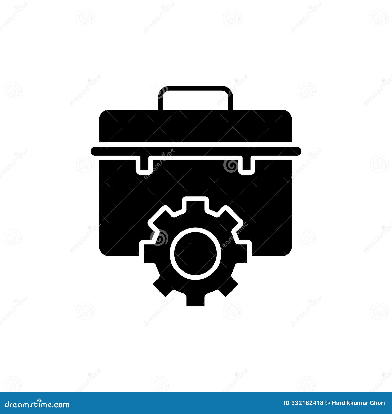 Toolbox Icon Set. Tool Box Kit Vector Symbol in a Black Filled and ...