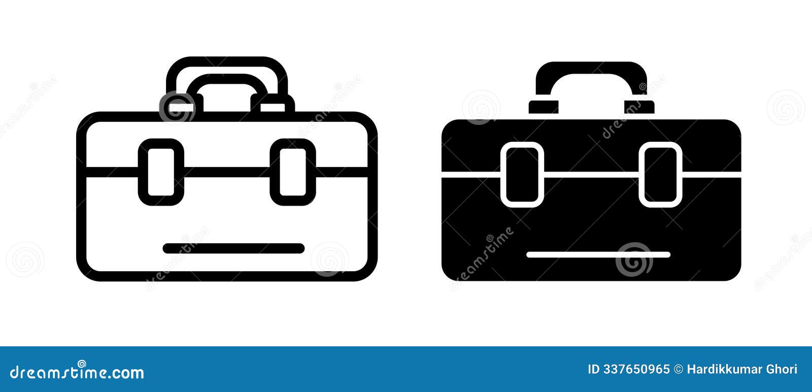 Toolbox Icon Set. Tool Box Kit Vector Symbol in a Black Filled and ...