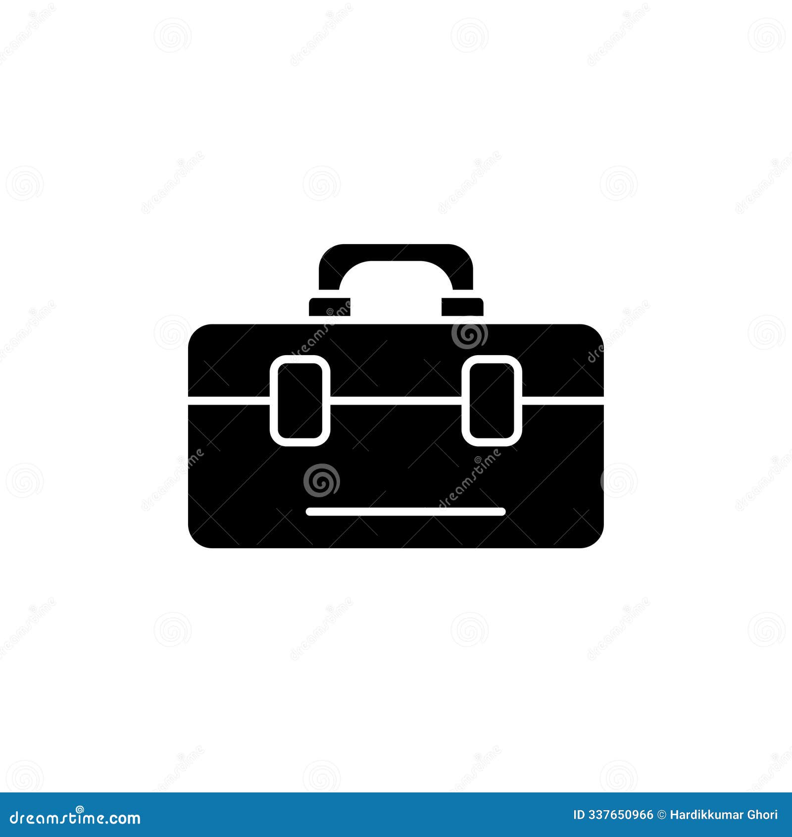 Toolbox Icon Set. Tool Box Kit Vector Symbol in a Black Filled and ...