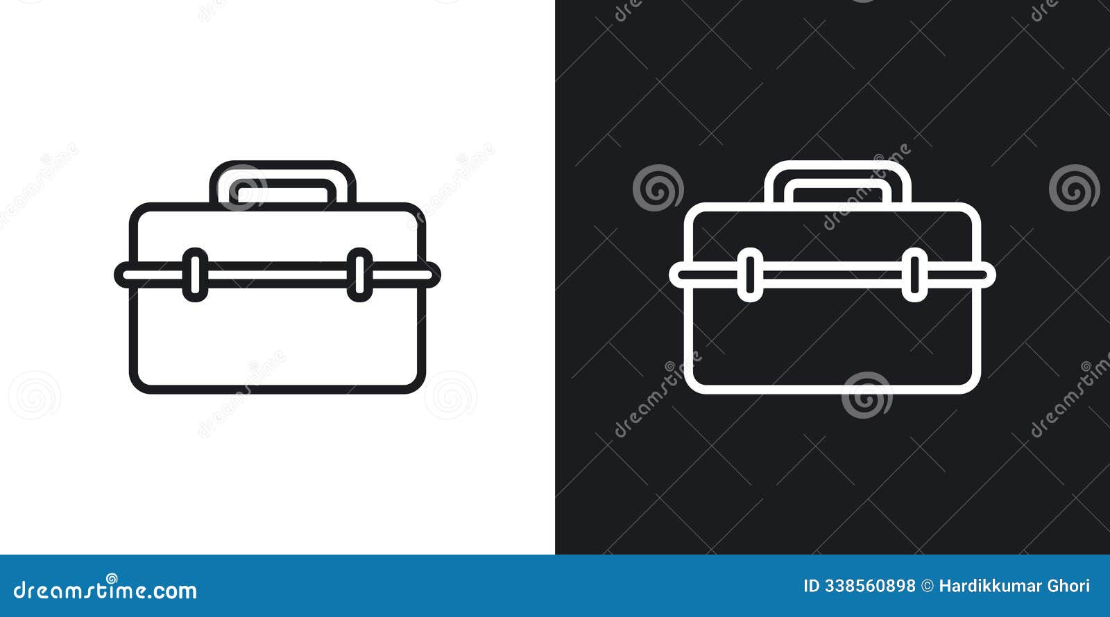 Toolbox Icon Set. Tool Box Kit Vector Symbol in a Black Filled and ...