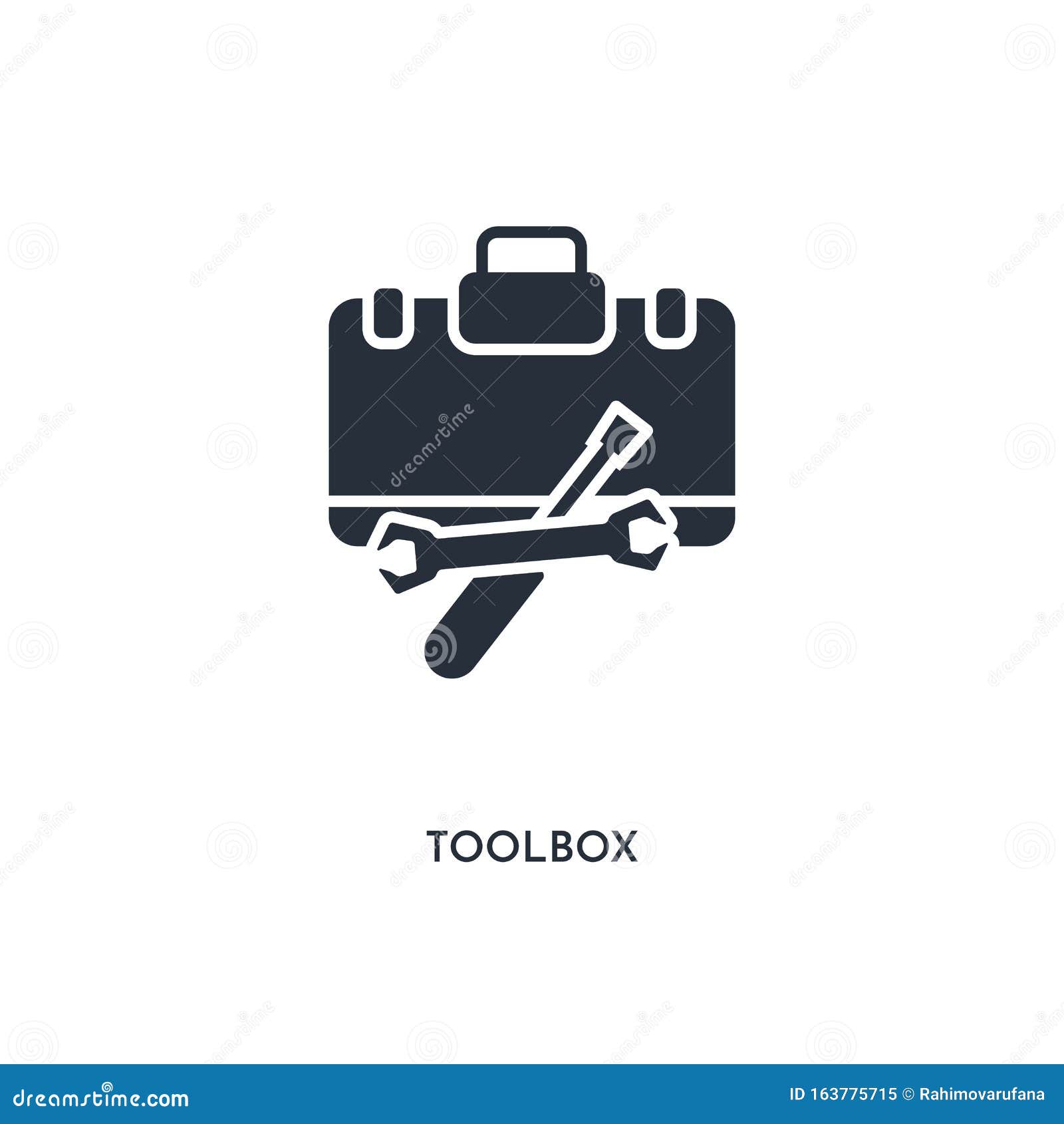 Toolbox Icon. Simple Element Illustration. Isolated Trendy Filled ...