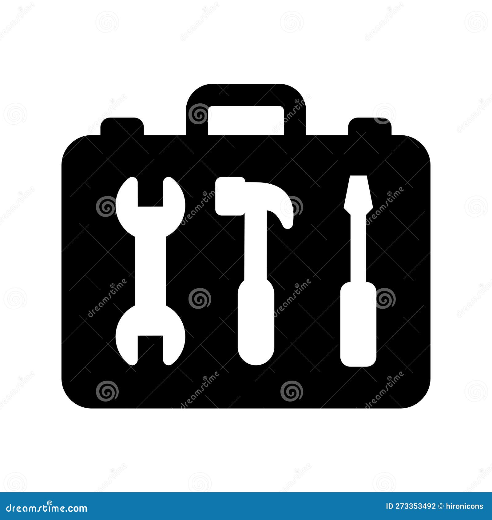 Toolbox Icon In Different Style Vector Illustration. Two Colored And ...