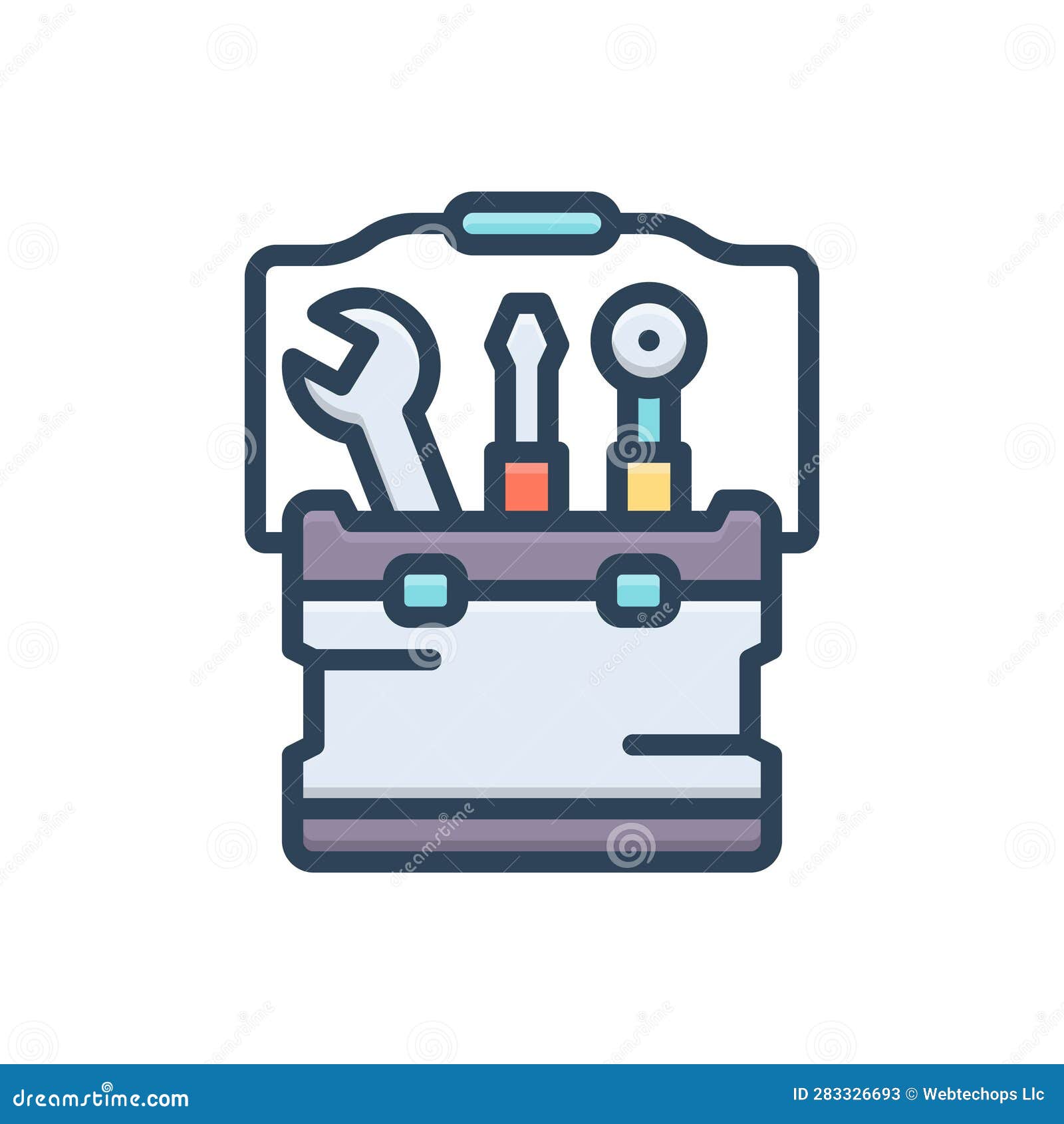 Color Illustration Icon for Toolbox, Toolkit and Service Stock ...