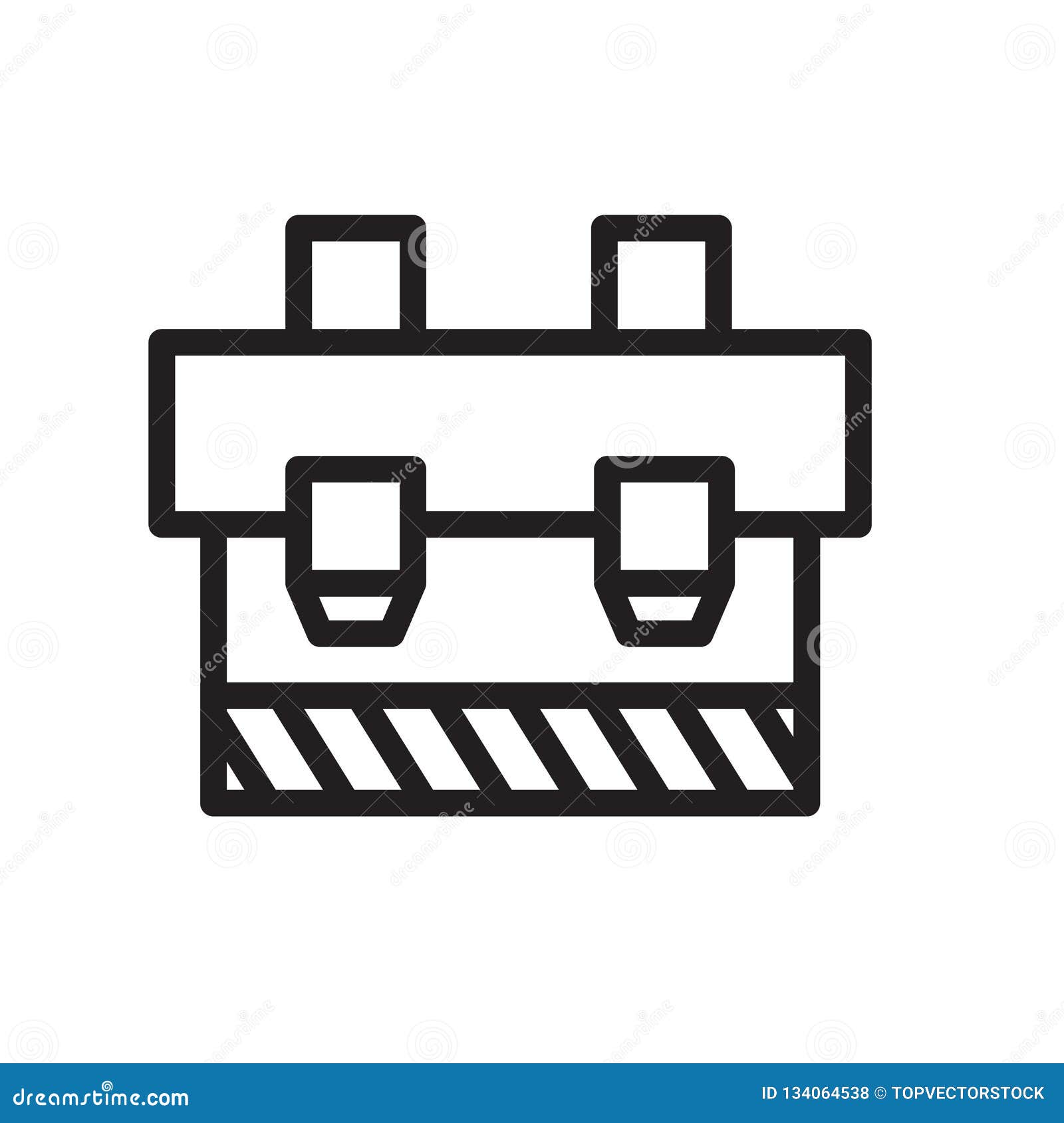 Toolbox Icon Vector Isolated on White Background, Toolbox Sign , Line ...