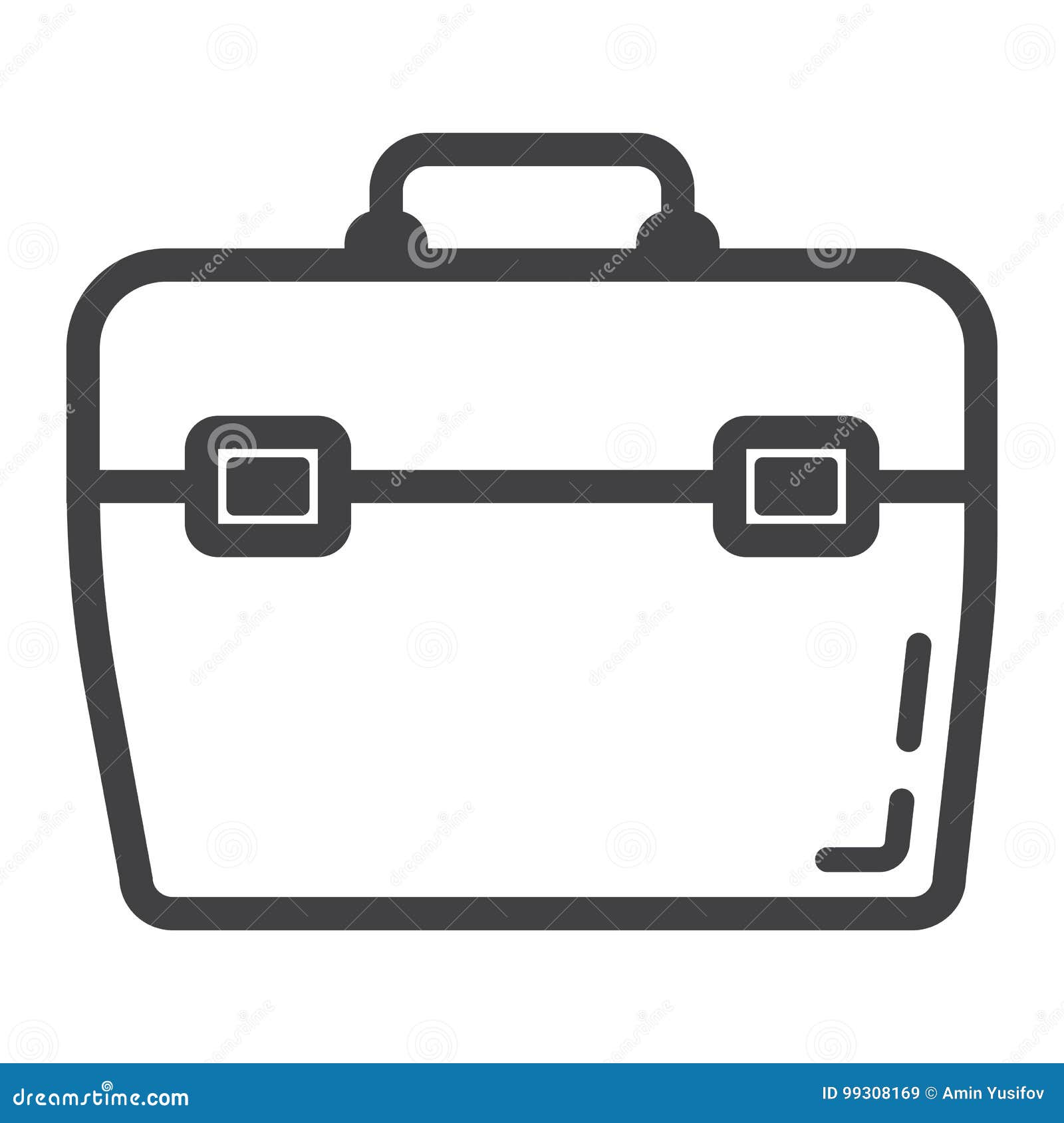 Toolbox Line Icon, Build and Repair, Toolkit Sign Stock Vector ...