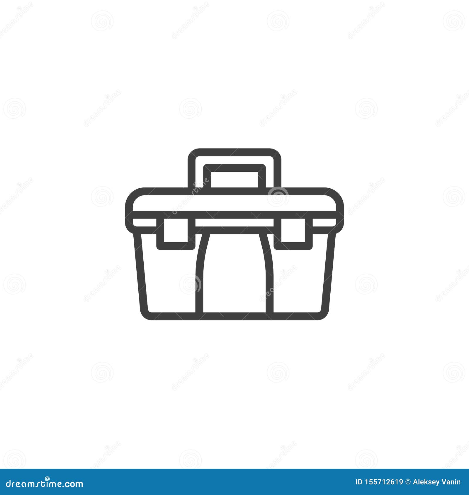 Toolbox Line Vector Icons And Signs. Chest, Kit, Box, Garage, Workbench ...
