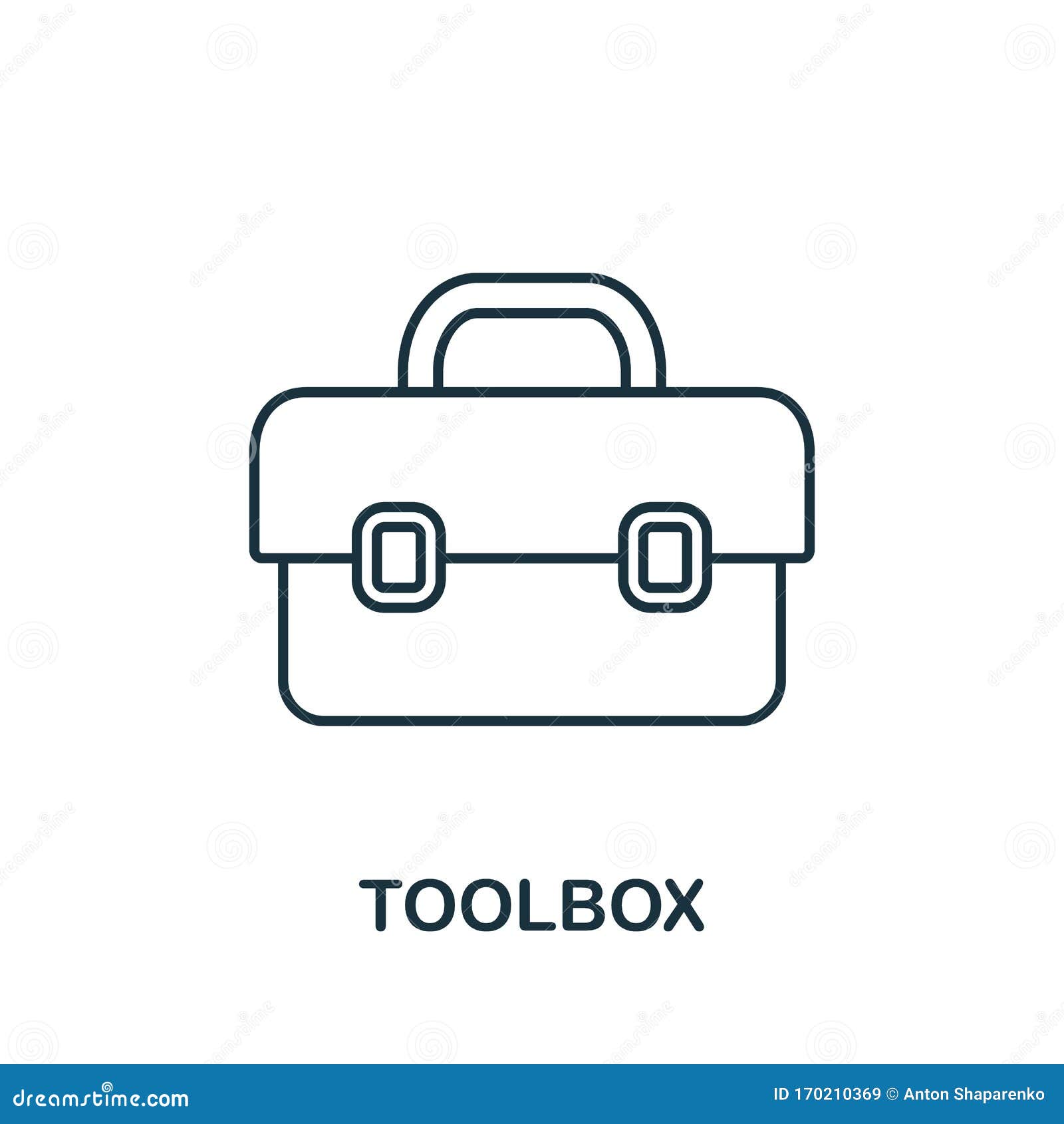 Toolbox Line Icon. Thin Style Element from Construction Tools Icons ...