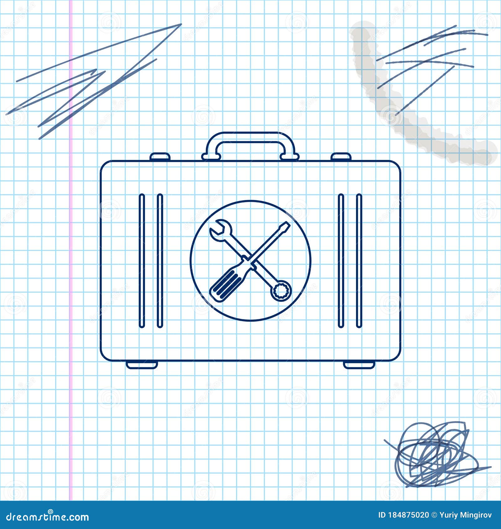 Toolbox Line Vector Icons And Signs. Chest, Kit, Box, Garage, Workbench ...