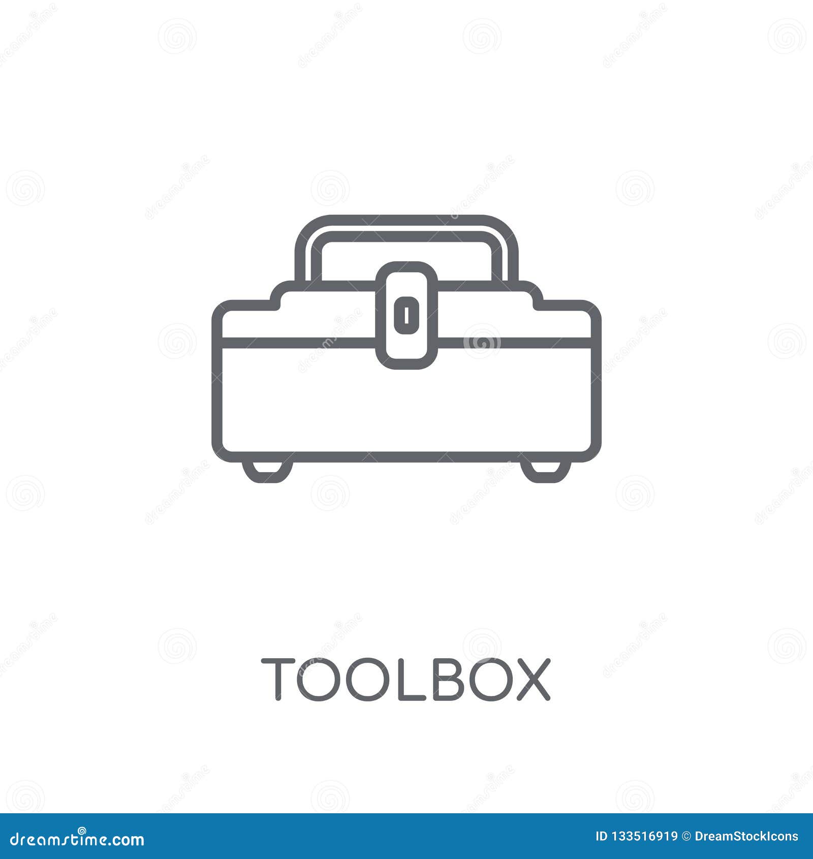 Toolbox Linear Icon. Modern Outline Toolbox Logo Concept on Whit Stock ...